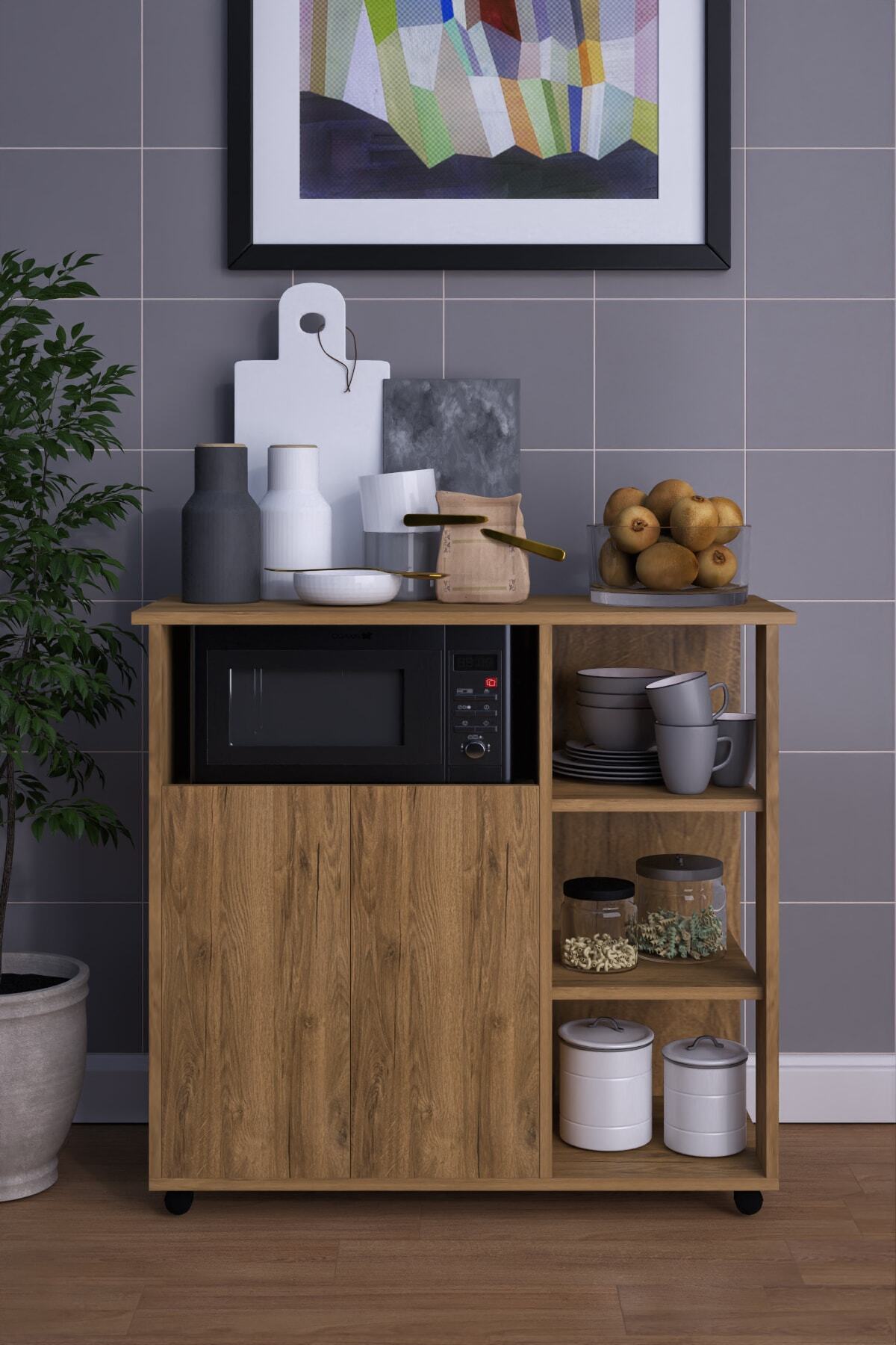 rafineritasarım Malta Çok Amaçlı Dolap Mikrodalga Dolap Mdf - Fiyatı ...