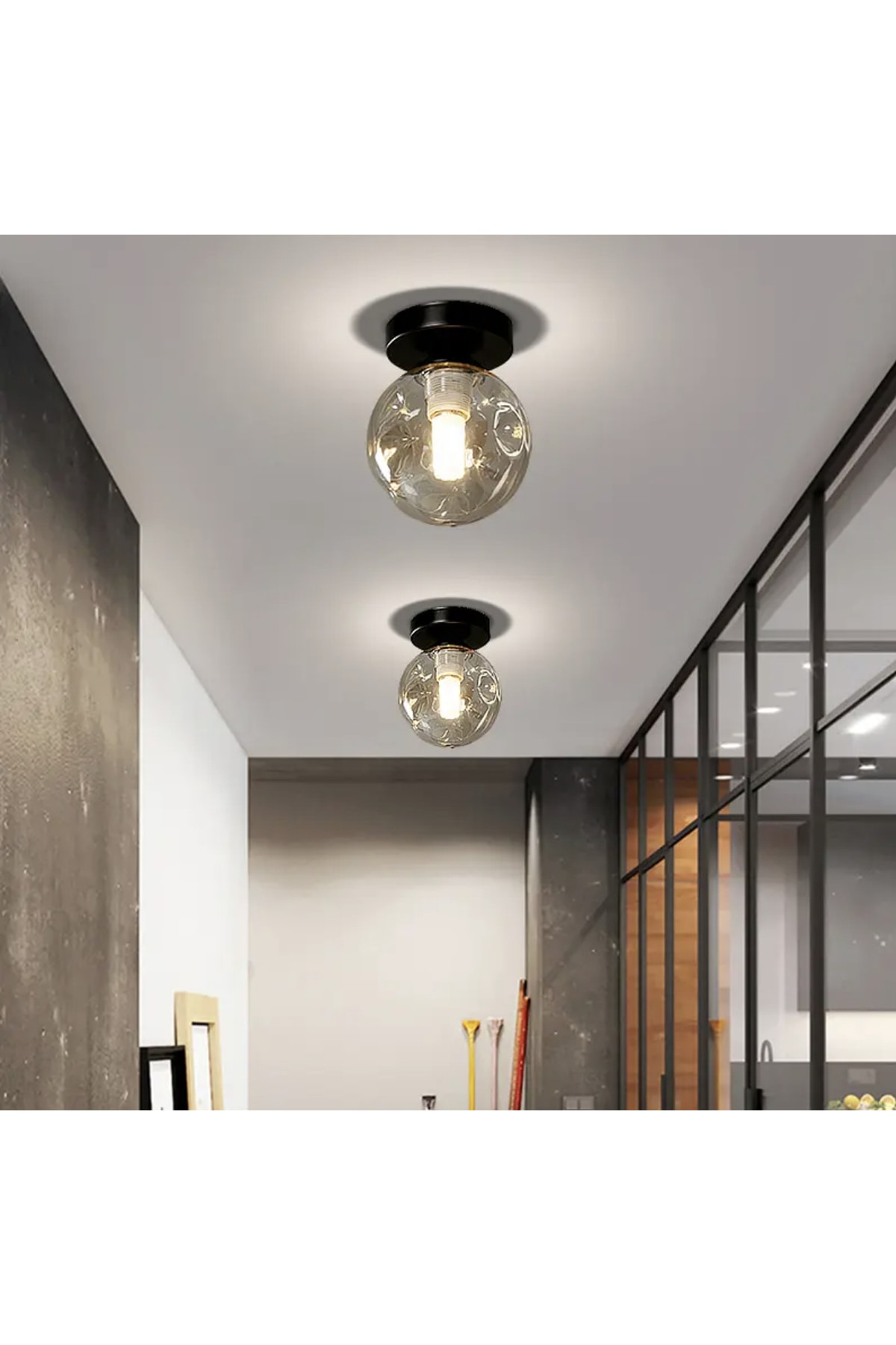 burenze Modern Tekli Bal Camlı Tavan Avize Siyah Camlı Avize - Fiyatı ...