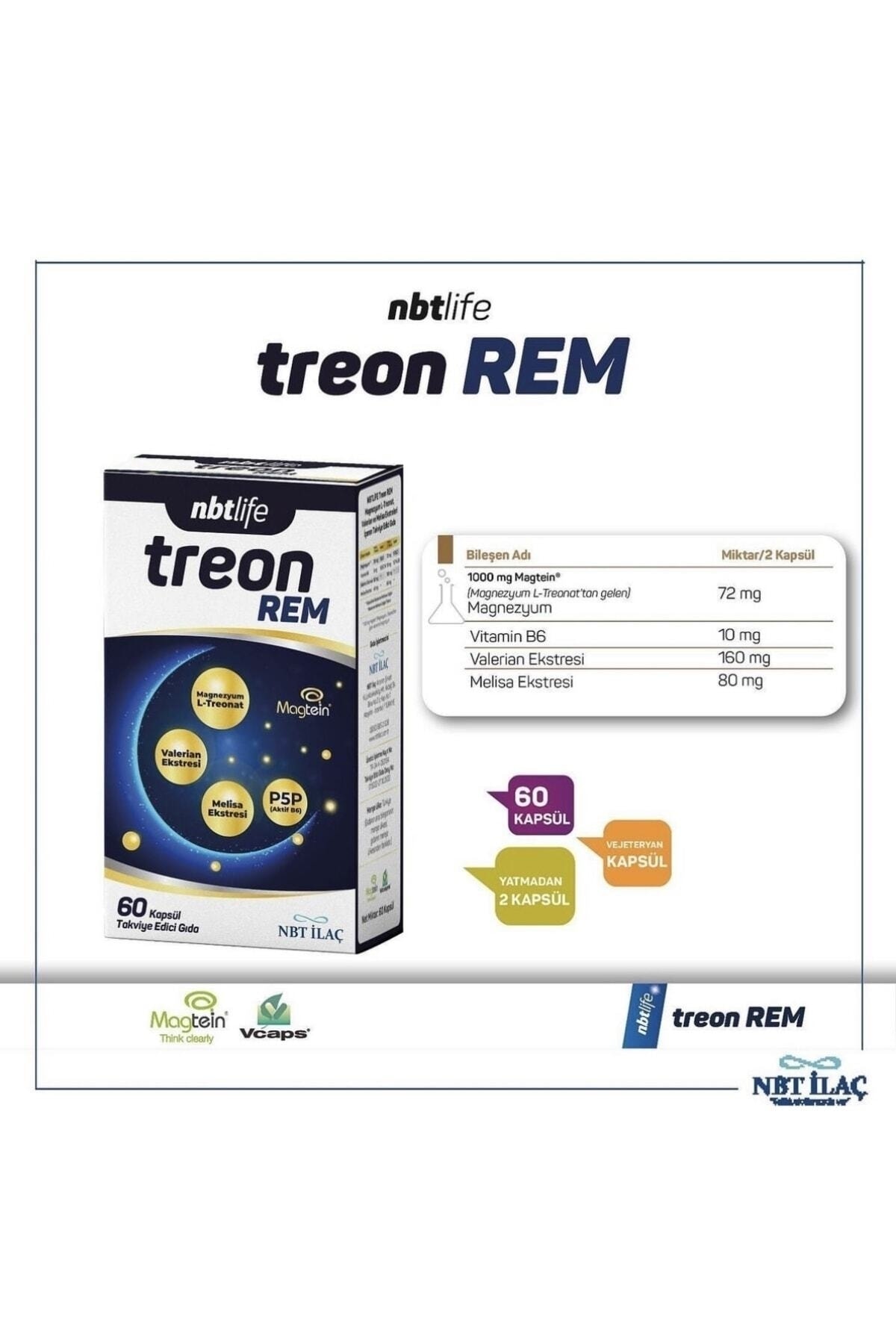 NBT Lıfe Treon Rem 60 Kapsül Fiyatı, Yorumları - Trendyol