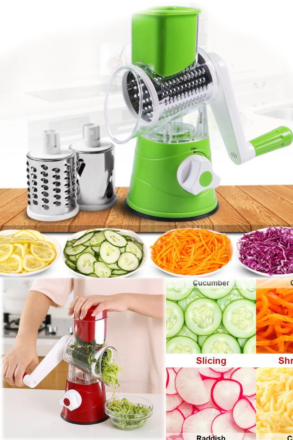 Utelips Sebze Kesici Yuvarlak Mandoline Patates Havuç Rendesi ...