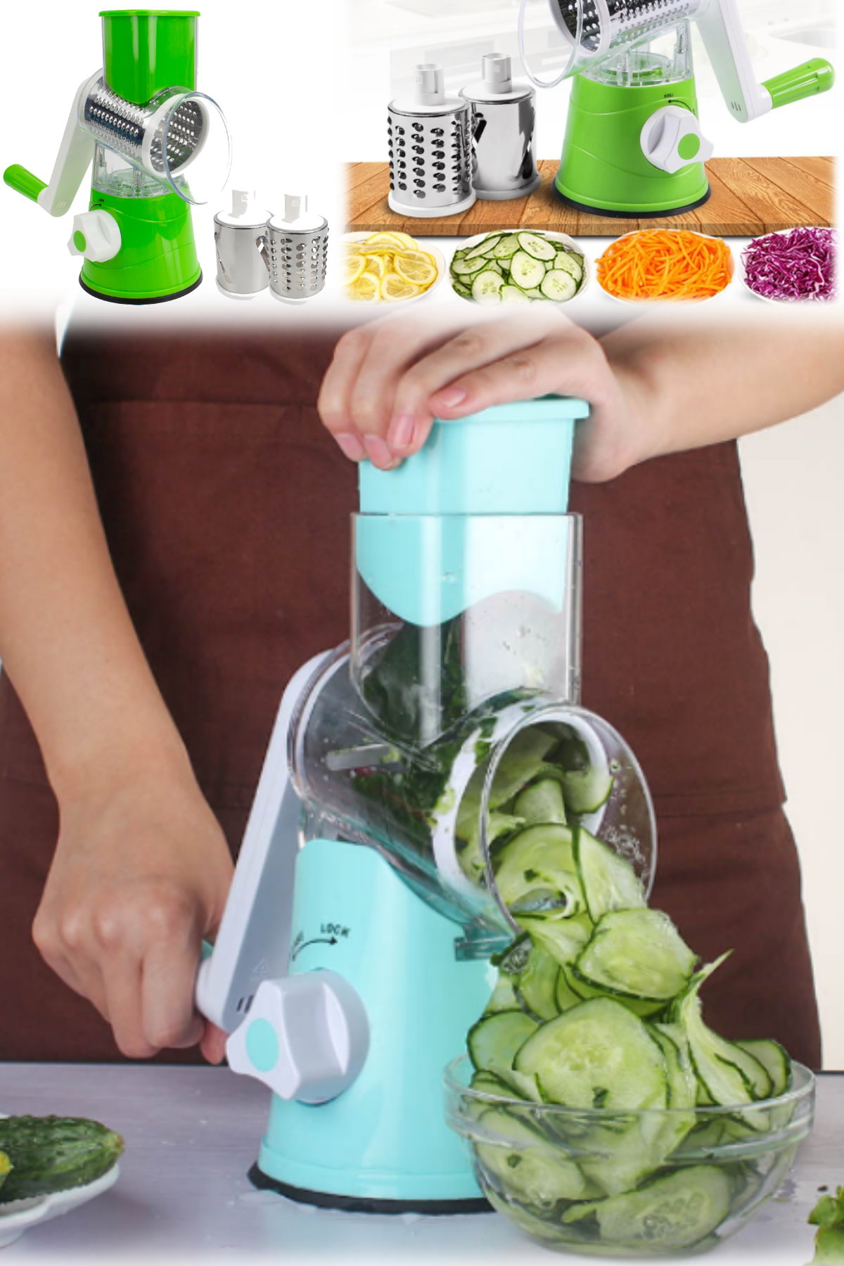 Utelips Sebze Kesici Yuvarlak Mandoline Patates Havuç Rendesi ...