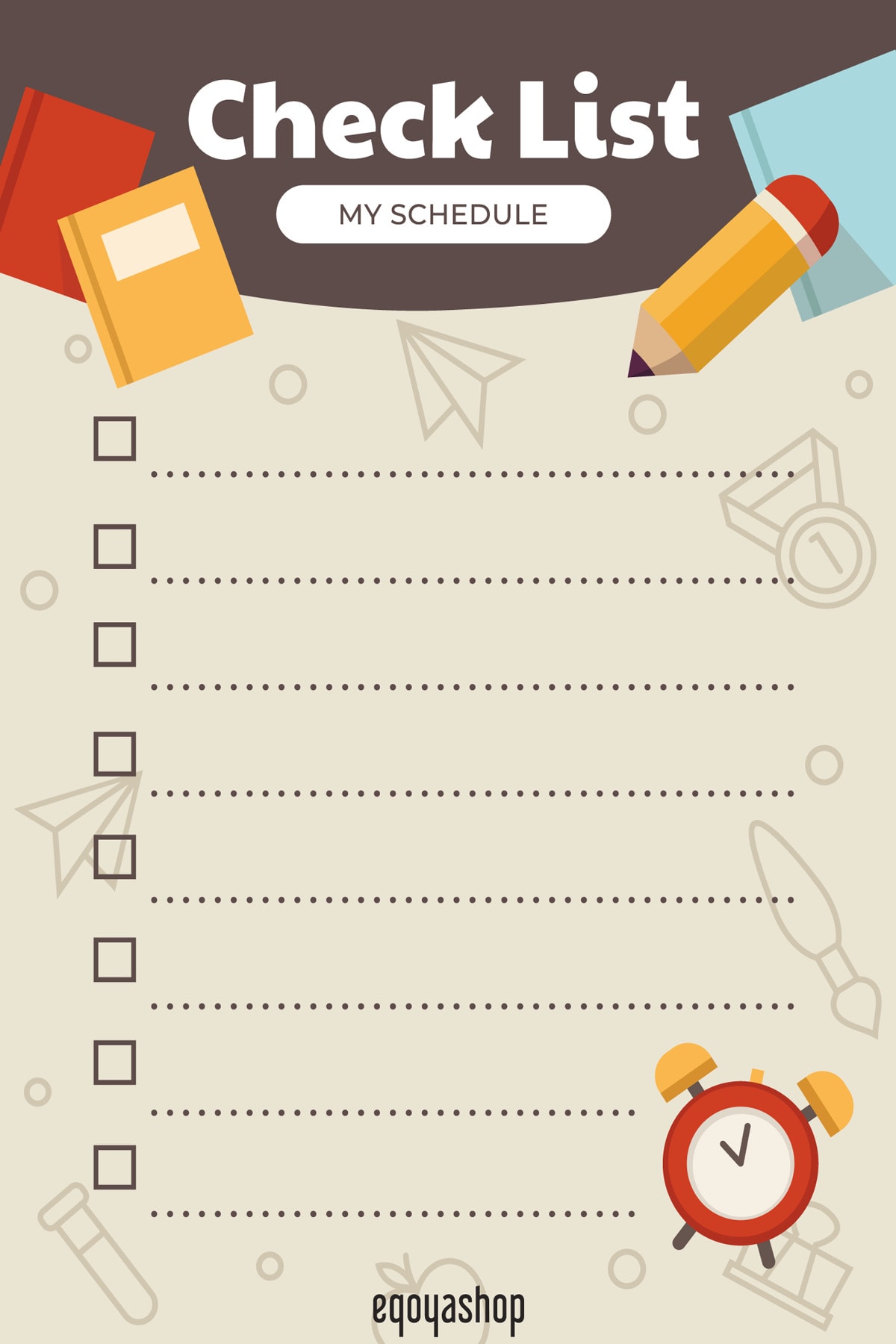 Egoya Shop A6 Check List, Planlayıcı Set, Program Listesi, Yapılacaklar ...