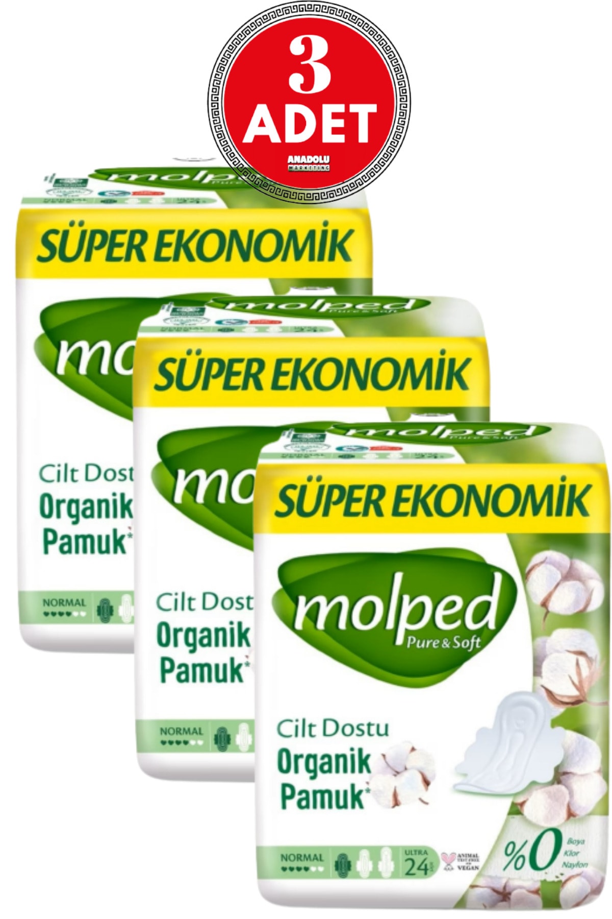 Molped Pure & Soft Süper Eko Normal 24'lü 3 Adet Fiyatı, Yorumları ...
