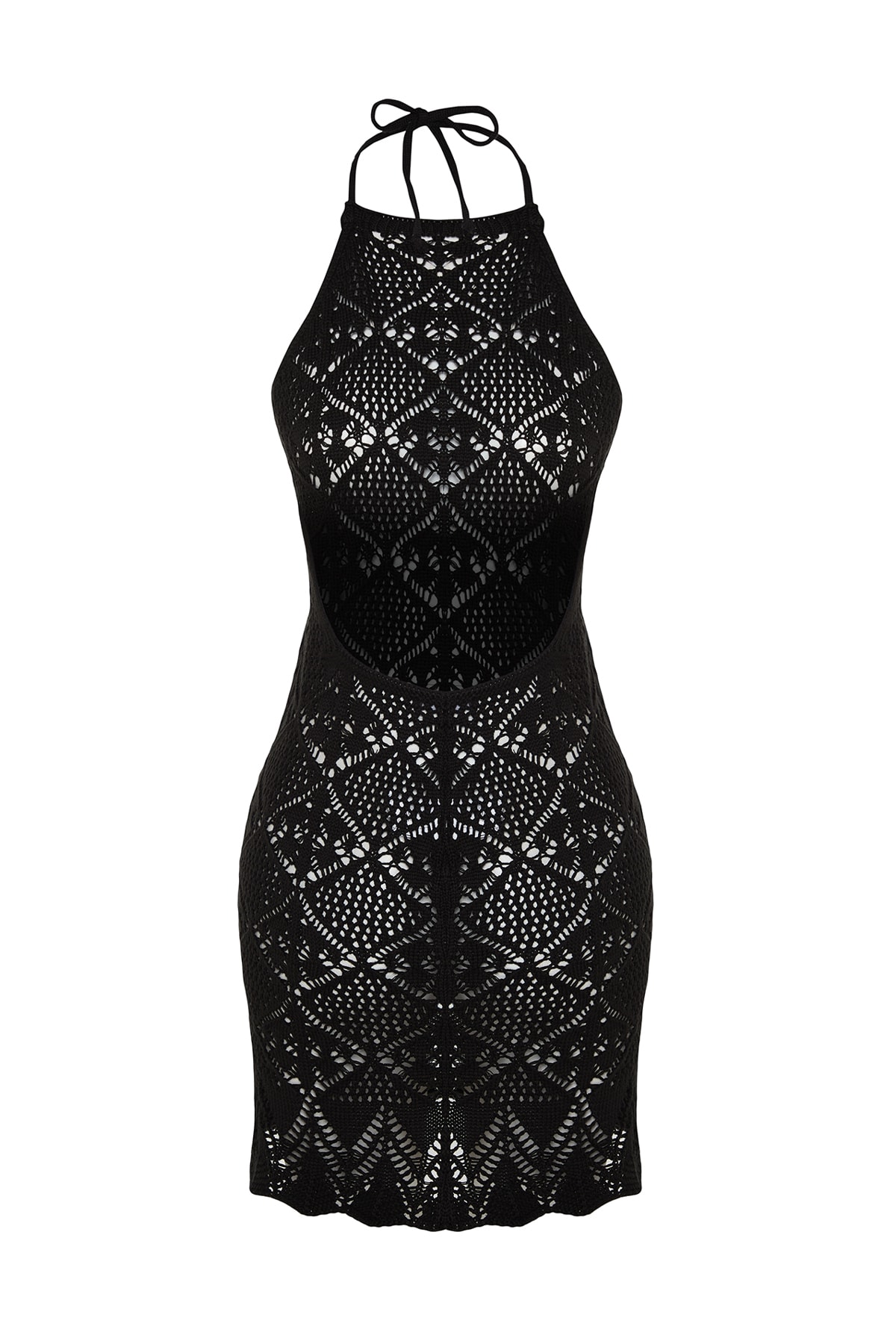 Trendyol Collection Schwarzes, figurbetontes Mini-Strandkleid aus ...