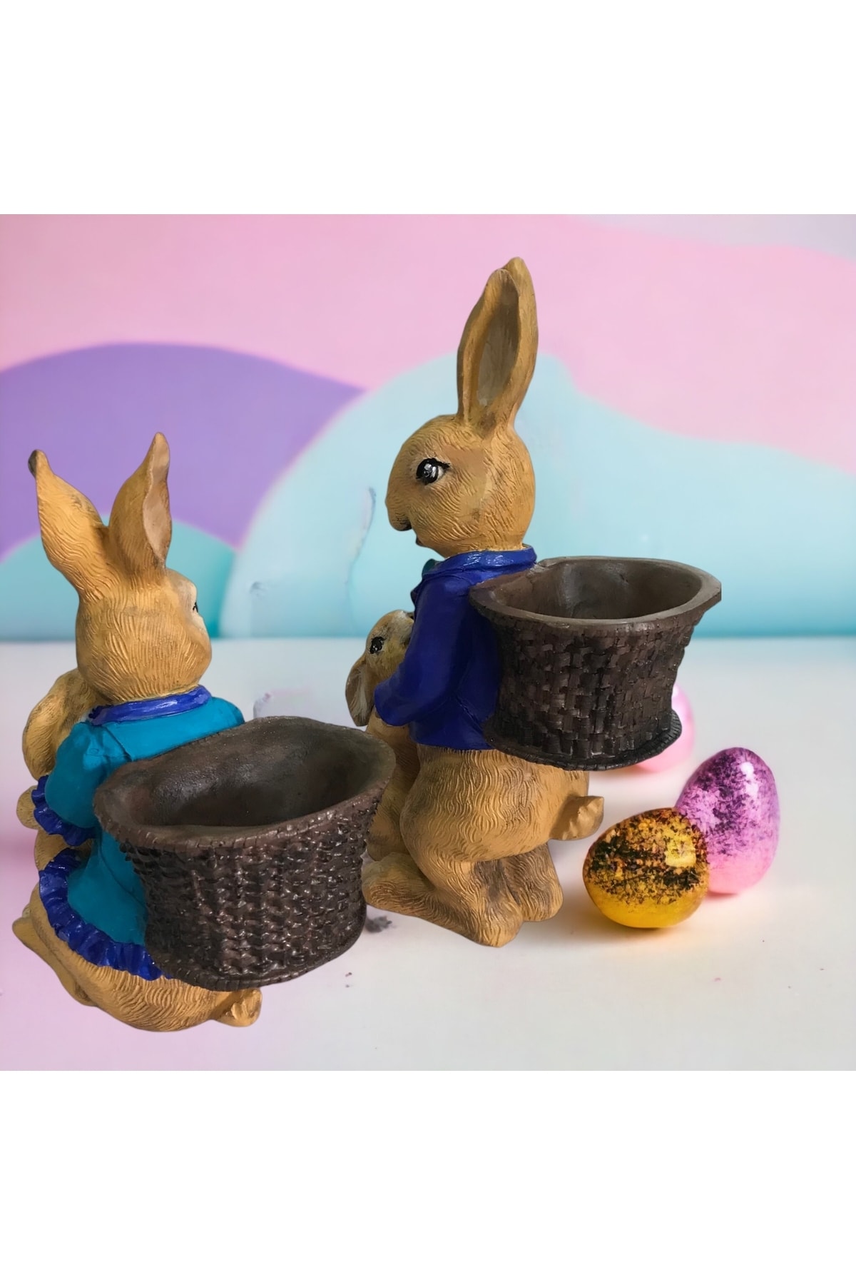 Sister Home Design Tavşan Ailesi Saksı, Mumluk, Dekoratif Obje Mavi Fiyatı, Yorumları - Trendyol