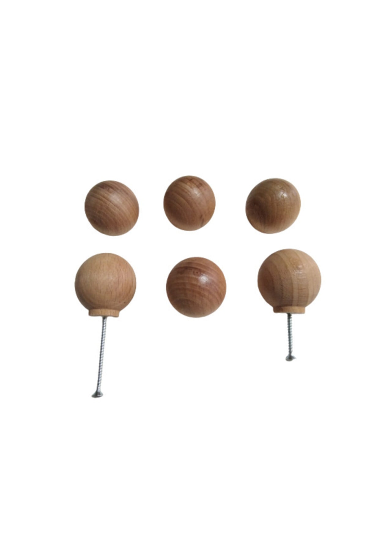 bebekulpdekor Vernikli Ahşap Top Tip Kulp 10 Adet Set Dolap Çekmece ...