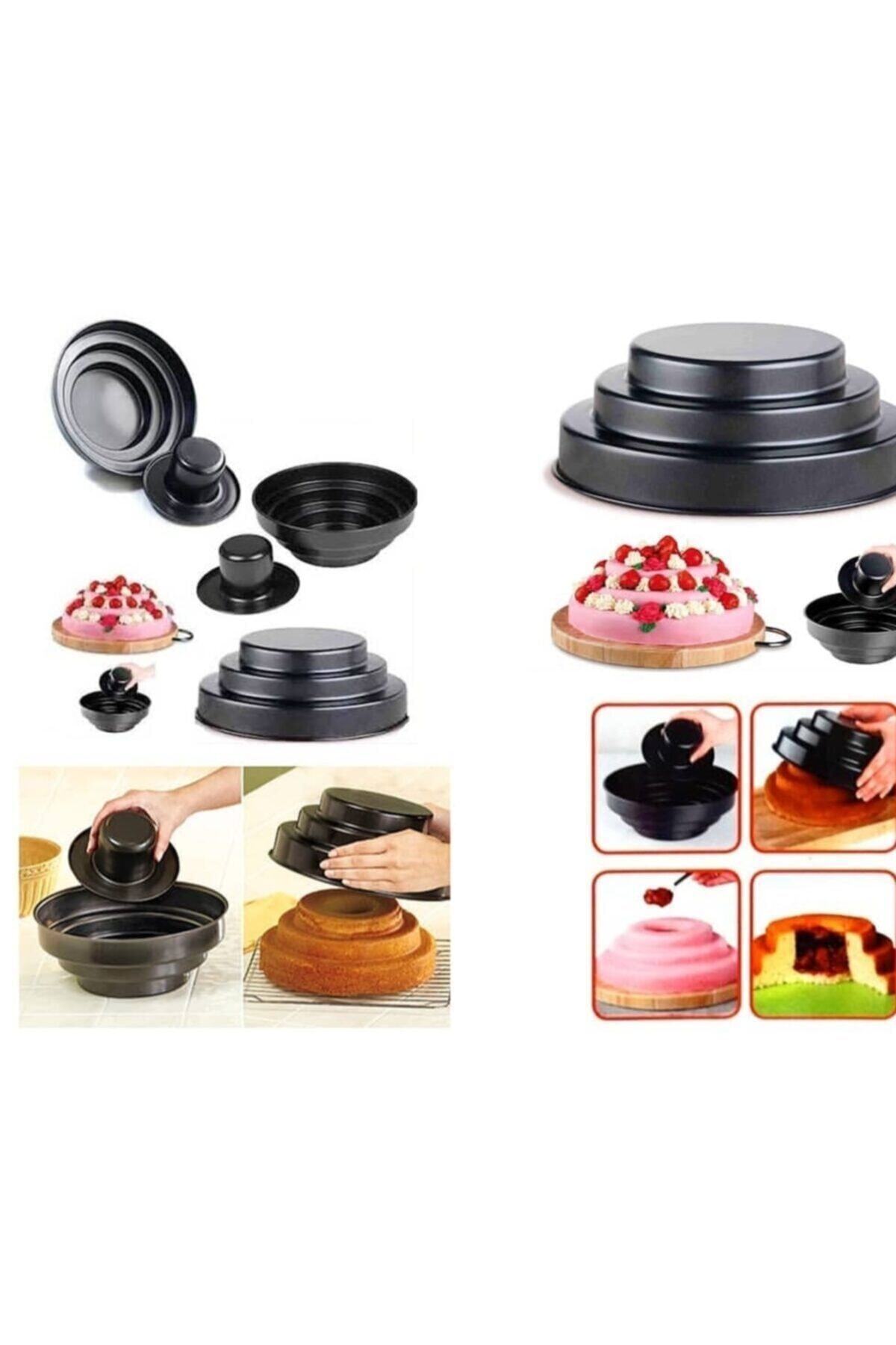 PASTRY PLANET Siyah 3 Katlı Kek Kalıbı Fiyatı, Yorumları - Trendyol