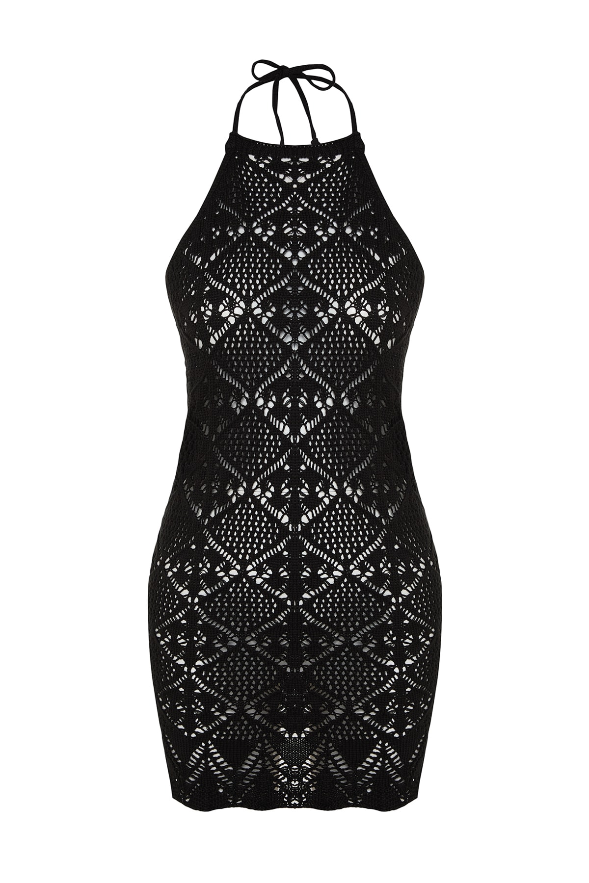 Trendyol Collection Schwarzes, figurbetontes Mini-Strandkleid aus ...