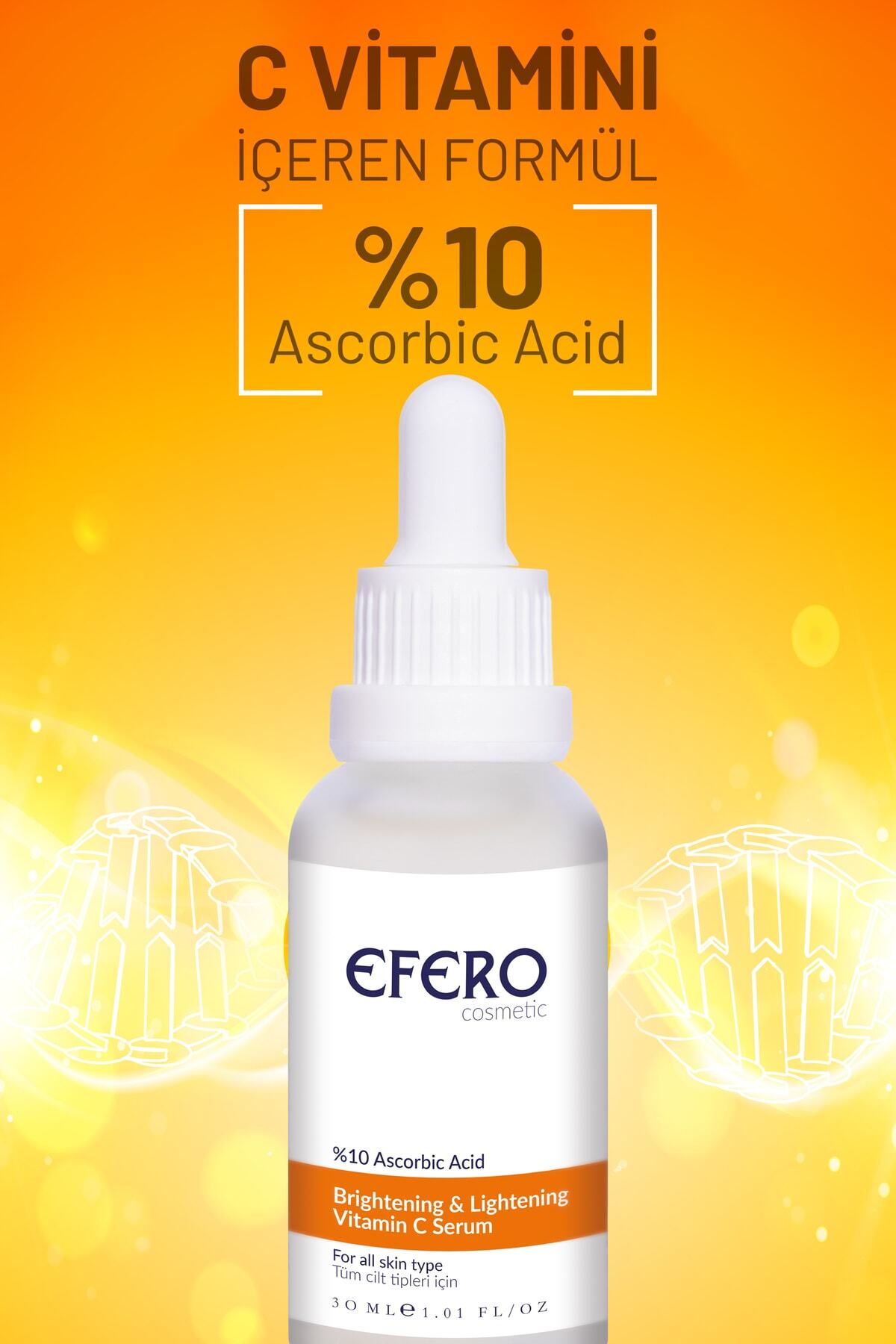 efero C Vitamini Serum Aydınlatıcı & Renk Tonu Eşitleyici (%10 Ascorbic ...