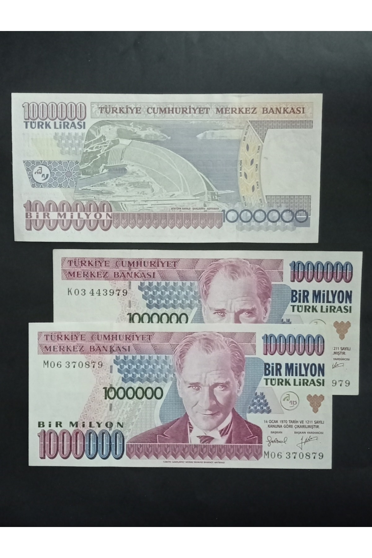 Yediotuz 7 Emisyon 1 000 000 T rk Liras Koleksiyon Ka t Para Eski