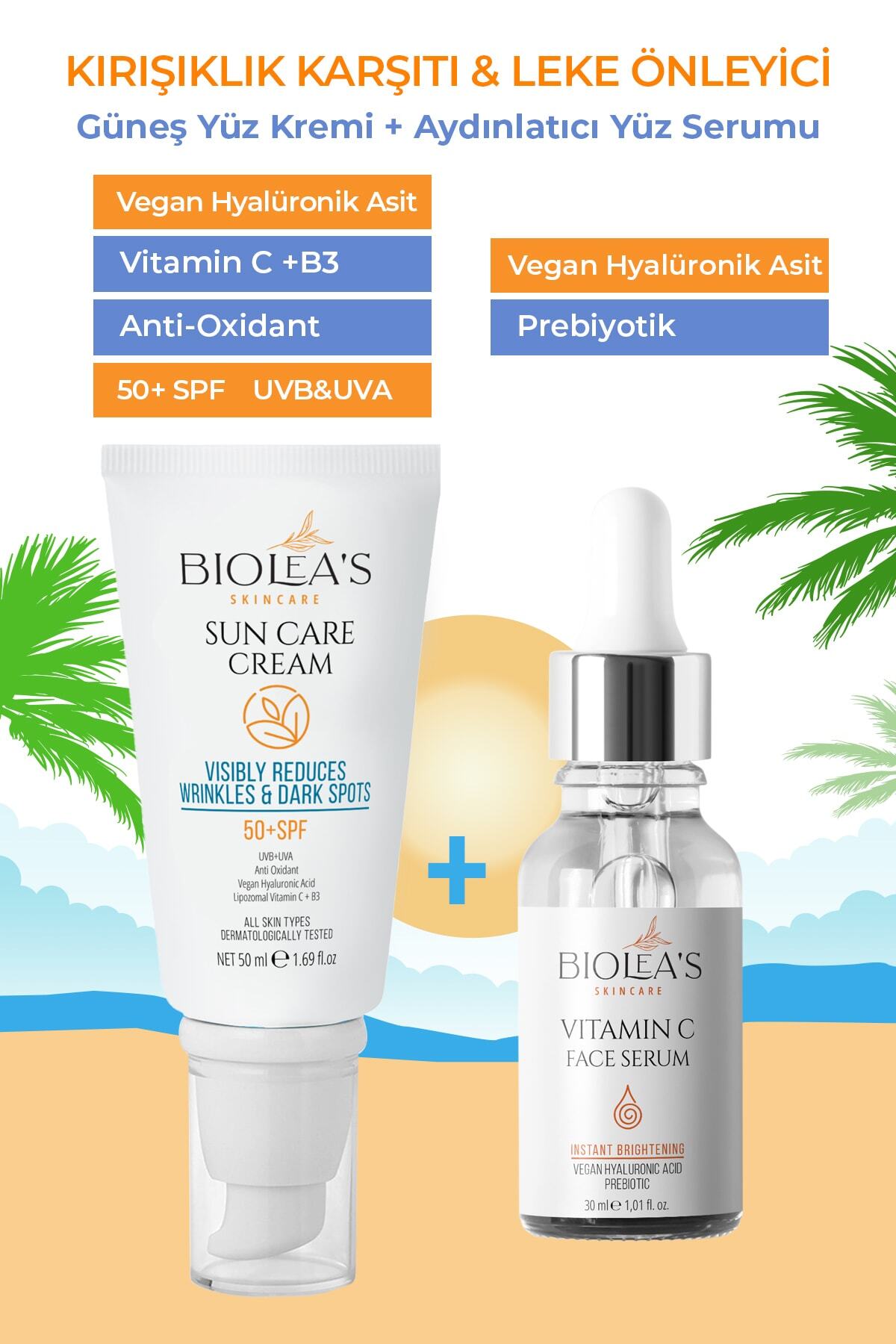 Biolea's skincare Kırışıklık Karşıtı, Leke Önleyici Güneş Krem Ve C ...