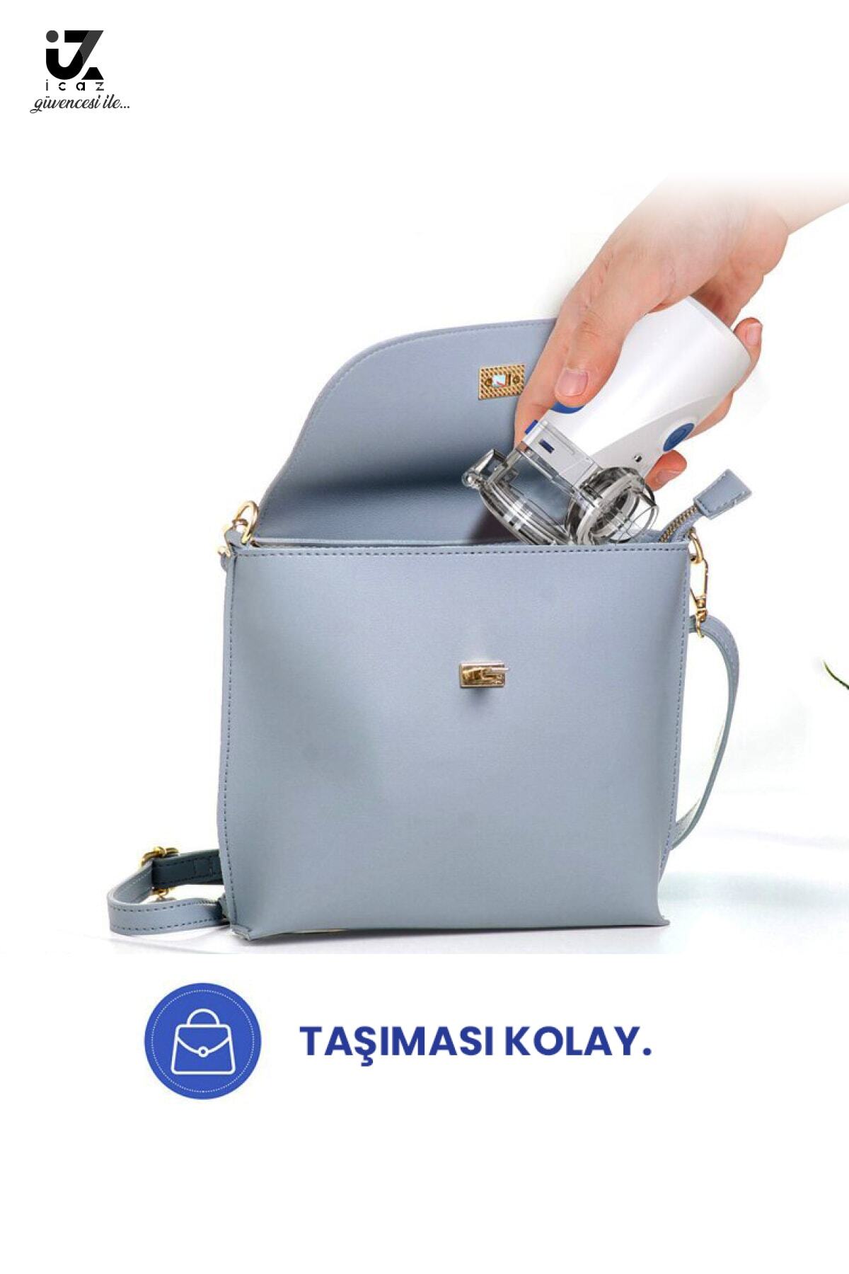 İCZ Taşınabilir Nebulizatör Makinesi Tıbbi Atomizer Inhalatör Sessiz Inhaler Nemlendirme Ym ...