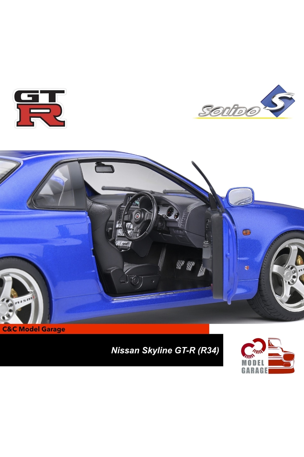 Solido Nissan Skyline Gt-r R34 1/18 Ölçek Diecast Metal Model Araba ...