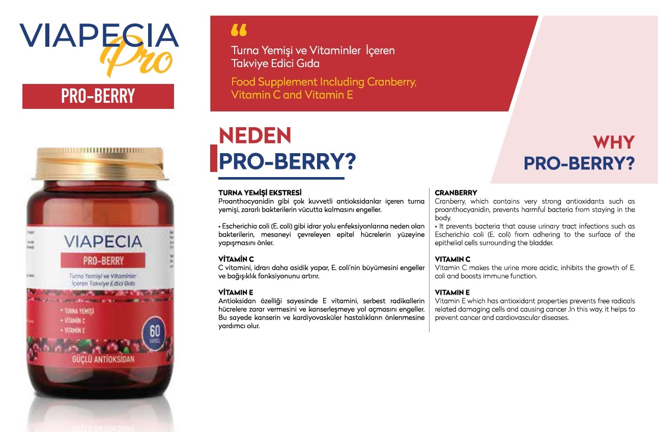 Viapecia Pro-berry Turna Yemişi Ekstraktı E & C Vitamin Takviyesi ...