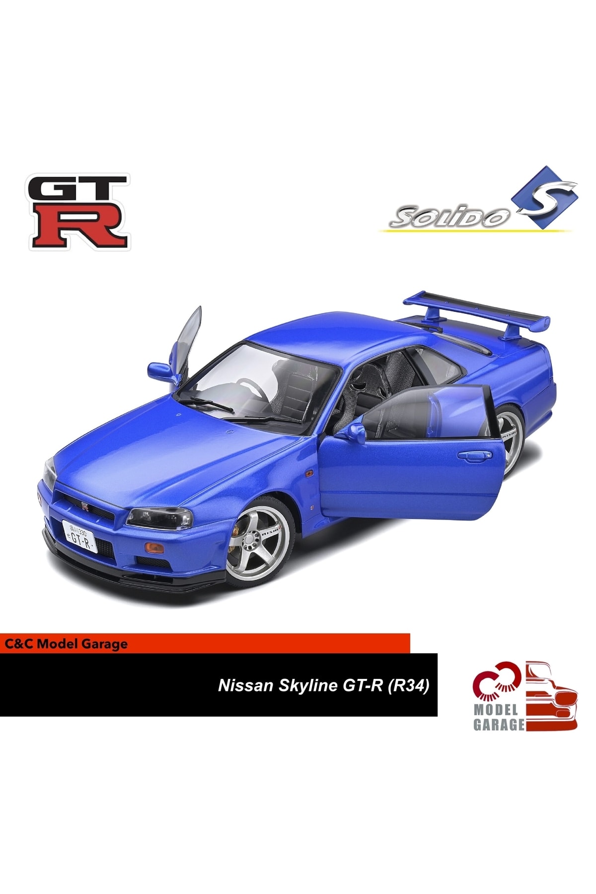 Solido Nissan Skyline Gt-r R34 1/18 Ölçek Diecast Metal Model Araba ...
