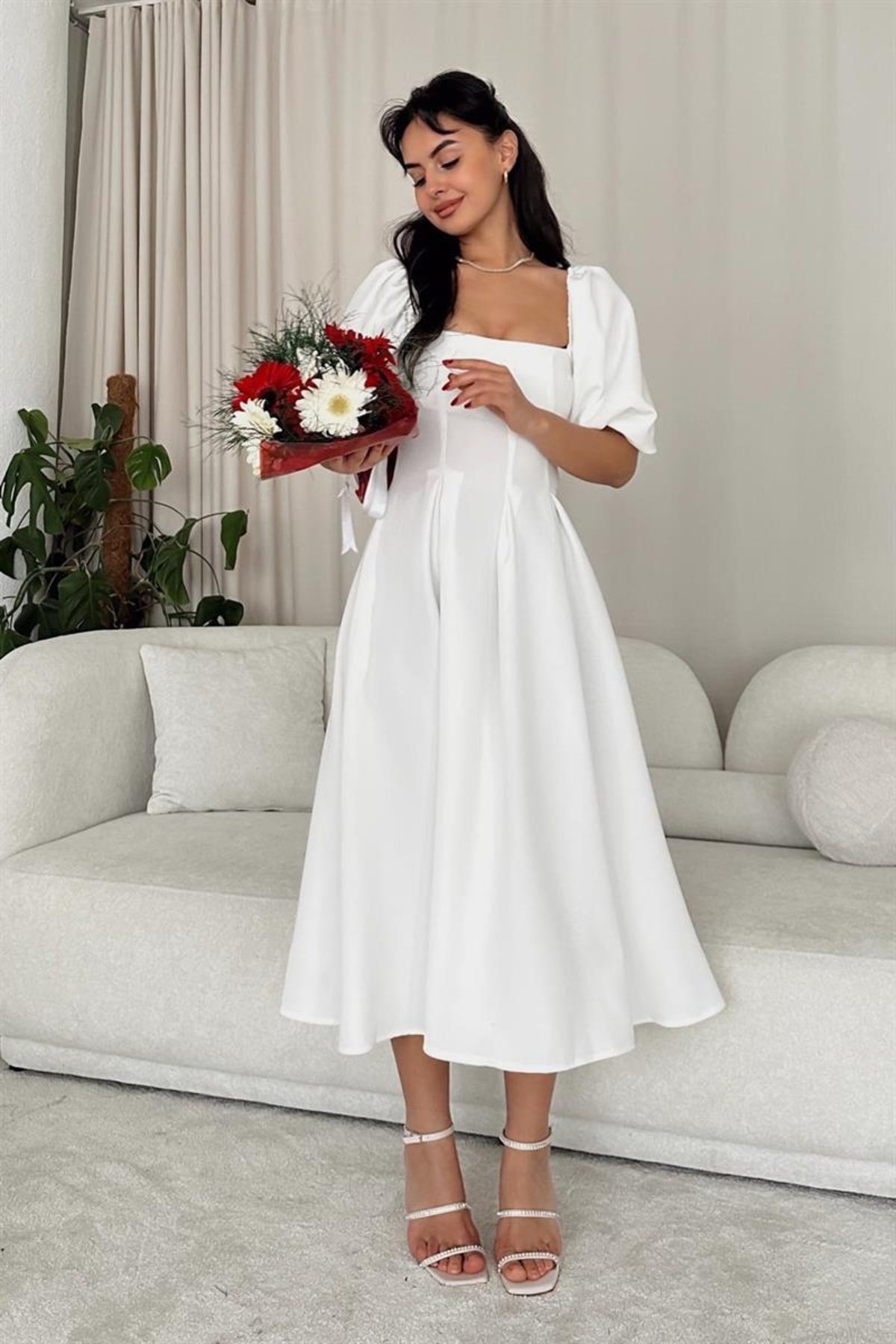 mylove Balon Kollu Prenses Elbise Beyaz Fiyatı, Yorumları - Trendyol