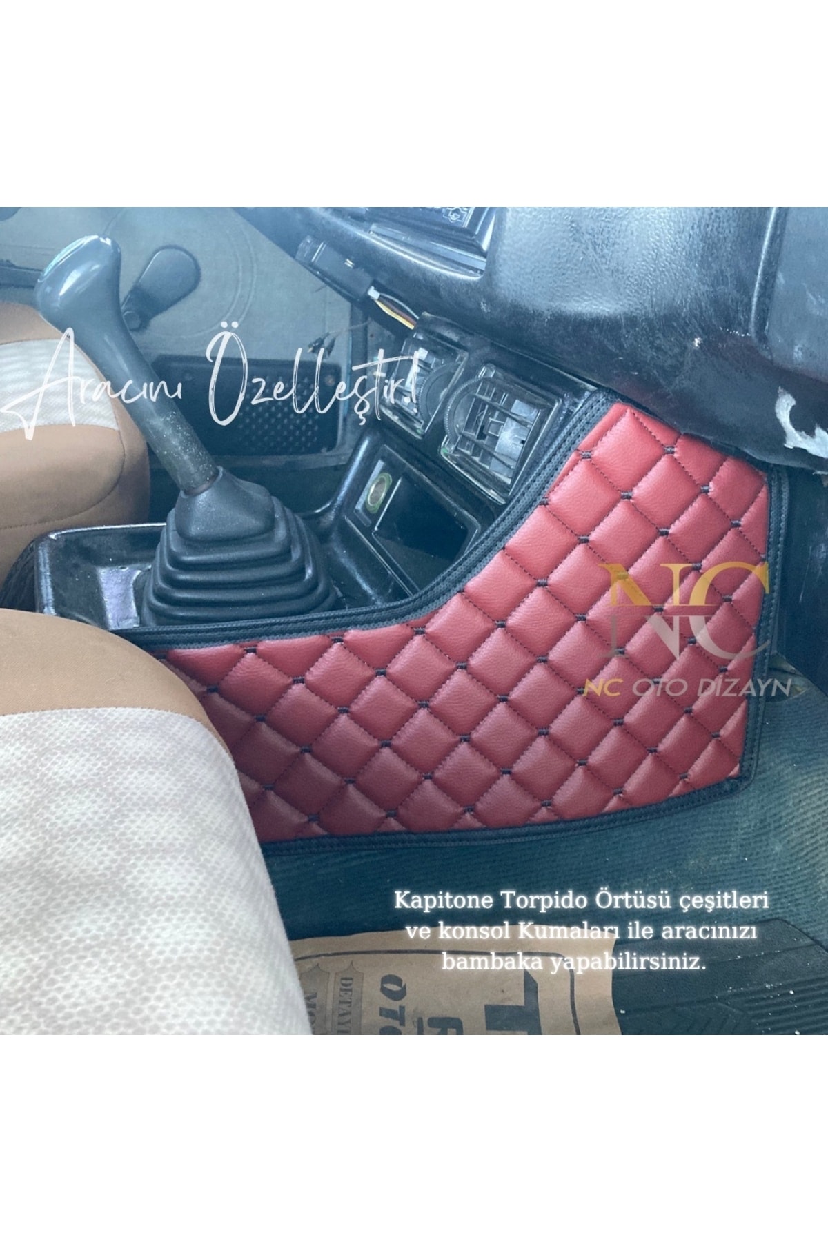 ncotodizayn Bordo Tofaş Uyumlu Torpido Orta Konsol Yan Döşemesi Doğan ...