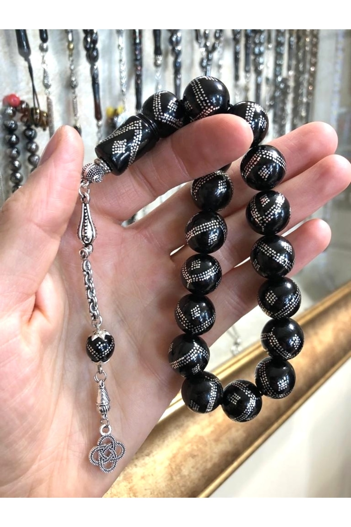COŞKUN OLTUTAŞI & GÜMÜŞÇÜLÜK 14x14 Mm Oltu Taşı Tespih Maskot Boy ...