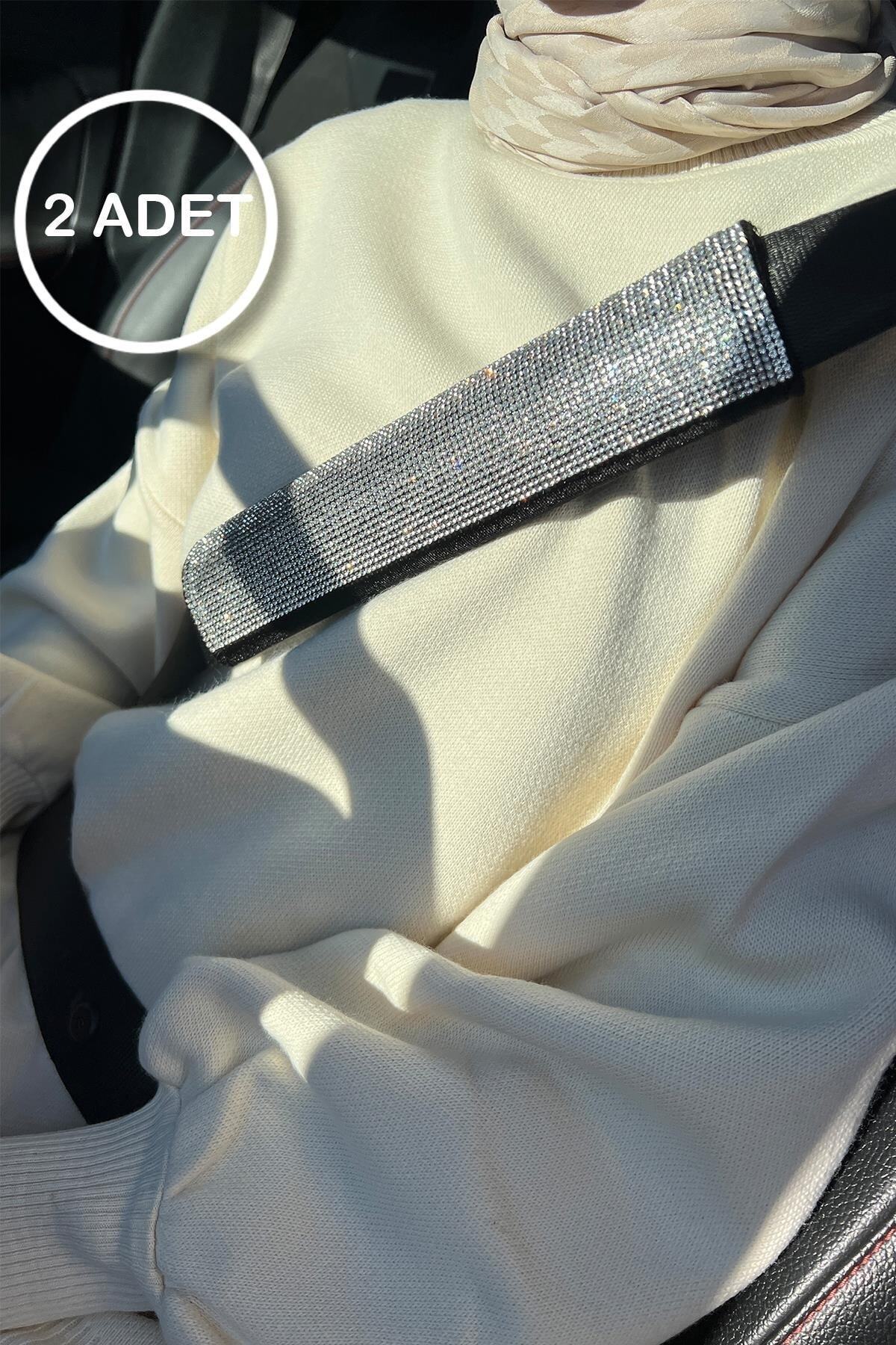 TASARIM ARABAM ATİKE ELİF AKIN Gümüş Taşlı Kemer Konforu Set 2 Adet ...