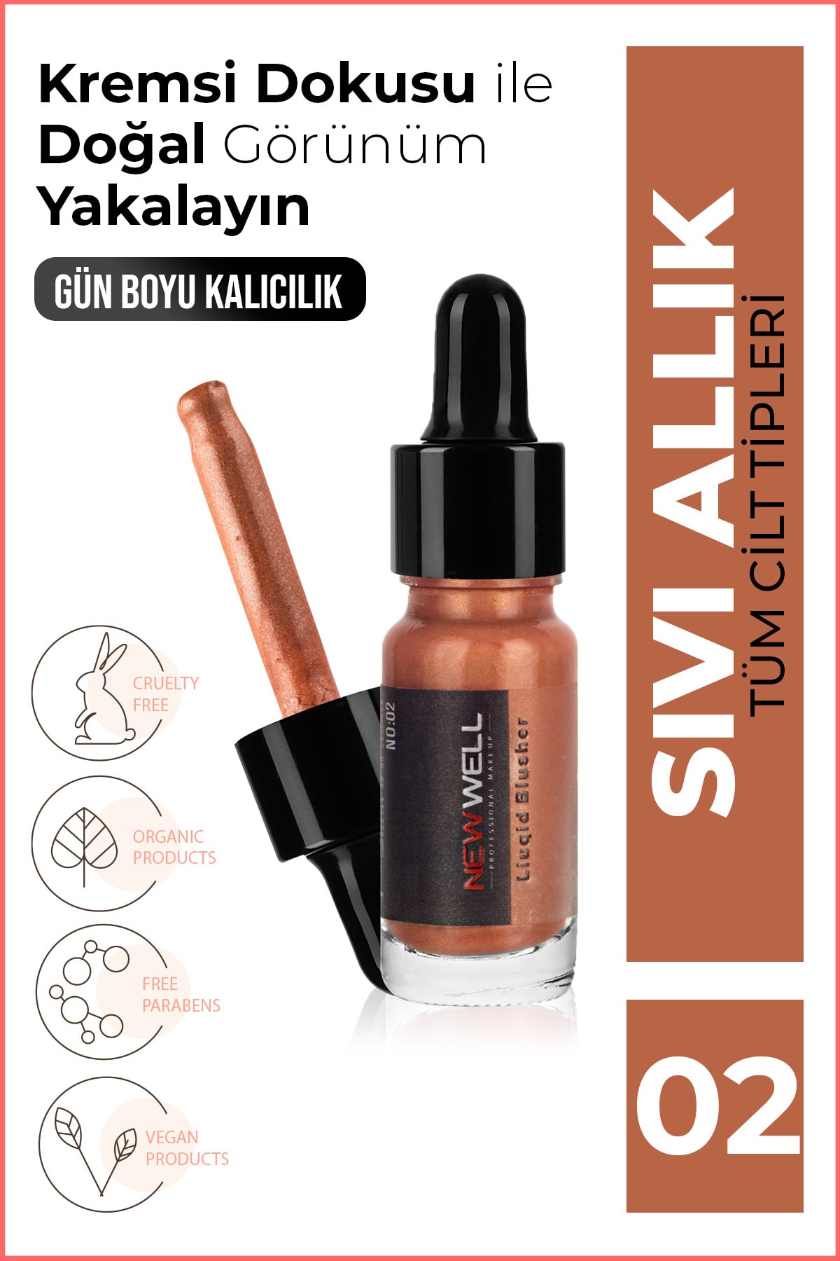 New Well Sıvı Allık (sedefli) No02 Fiyatı, Yorumları - Trendyol