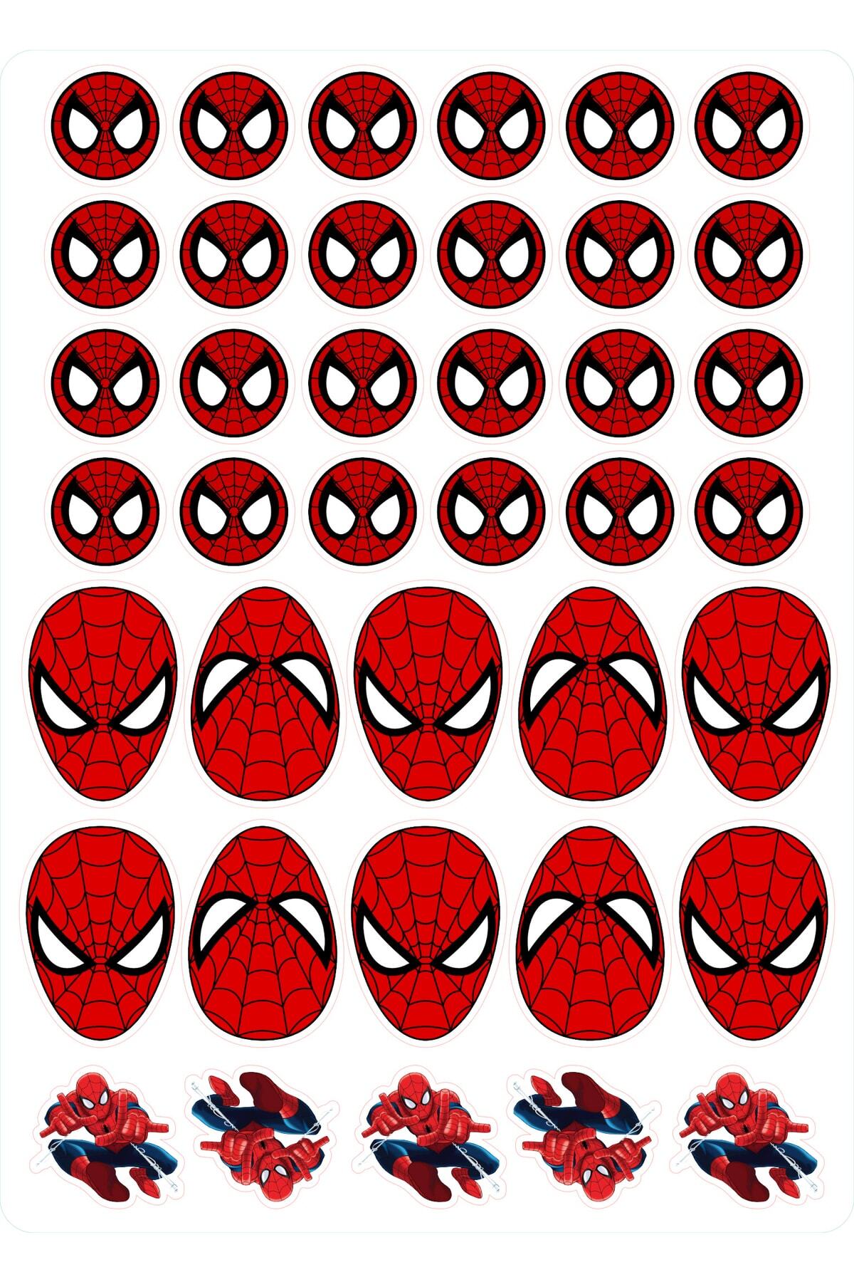 Ceres Studio Spiderman Sticker Set - 13x18cm Tek Sayfa 9x13cö 2 Sayfa Toplam 57 Adet Etiket ...