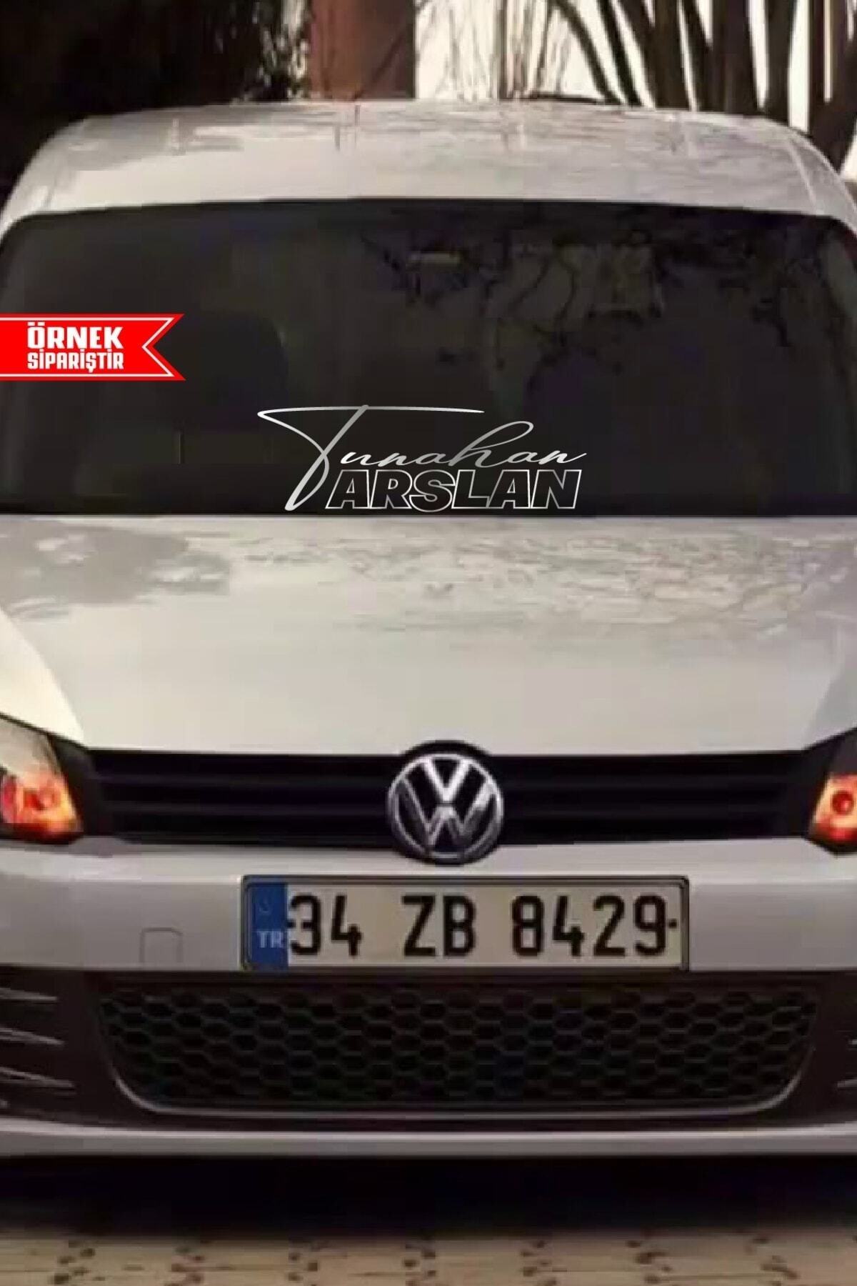 STİCKERCI BEY Chrome Özel Isim Soyisim Sticker 40*15 Folyo Ad Soyad Ve ...