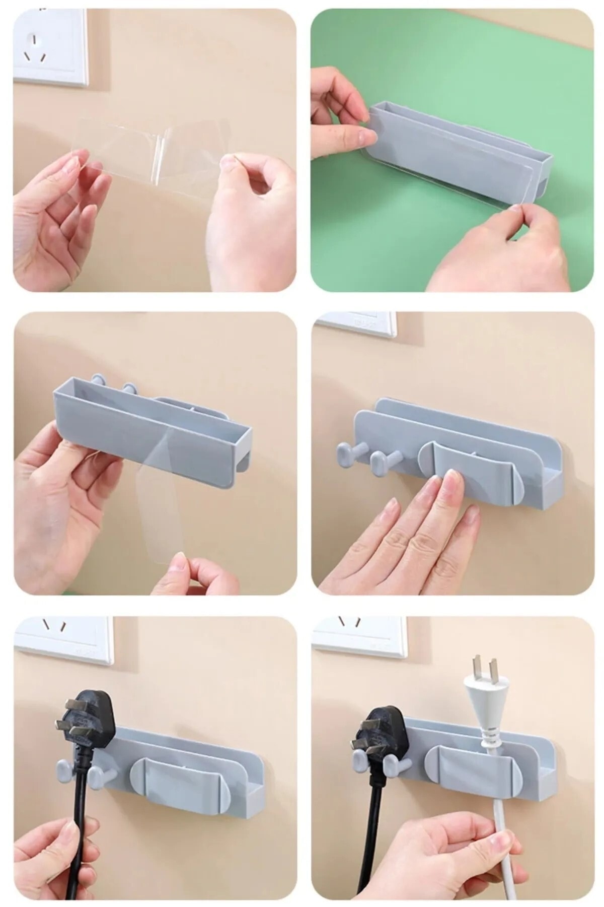 OptaPro Yapışkanlı Airfryer Kablo Düzenleyici Fırın Kahve Kablo ...