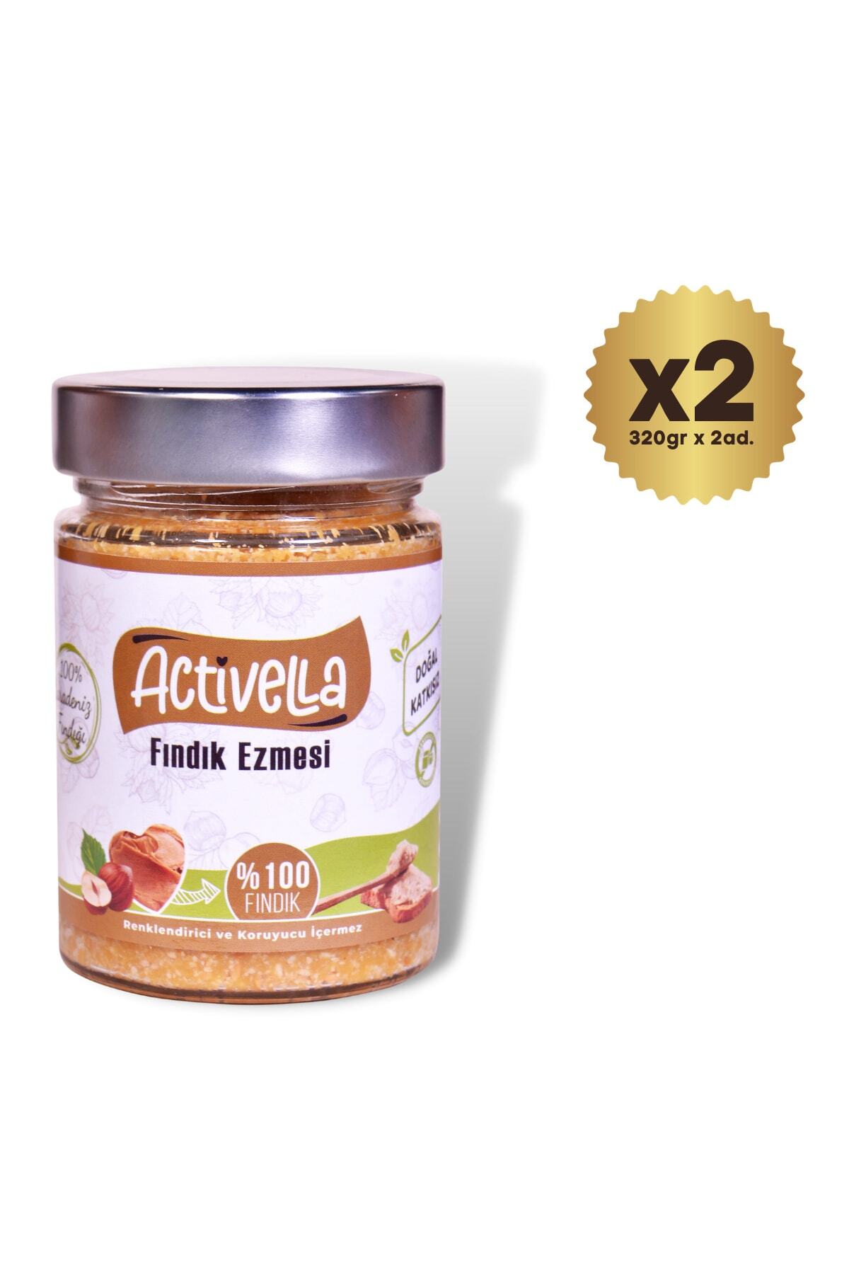 Activella Şekersiz Fındık Ezmesi 320gr %100 Fındıklı X 2 Adet Fiyatı ...