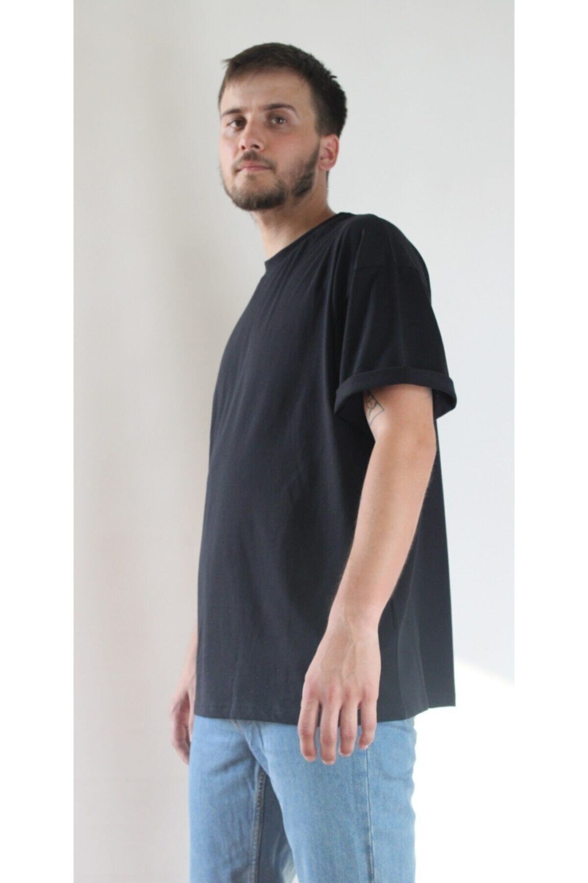 LATLANTE Oversize Kapalı Yaka Siyah T-shirt Fiyatı, Yorumları - Trendyol