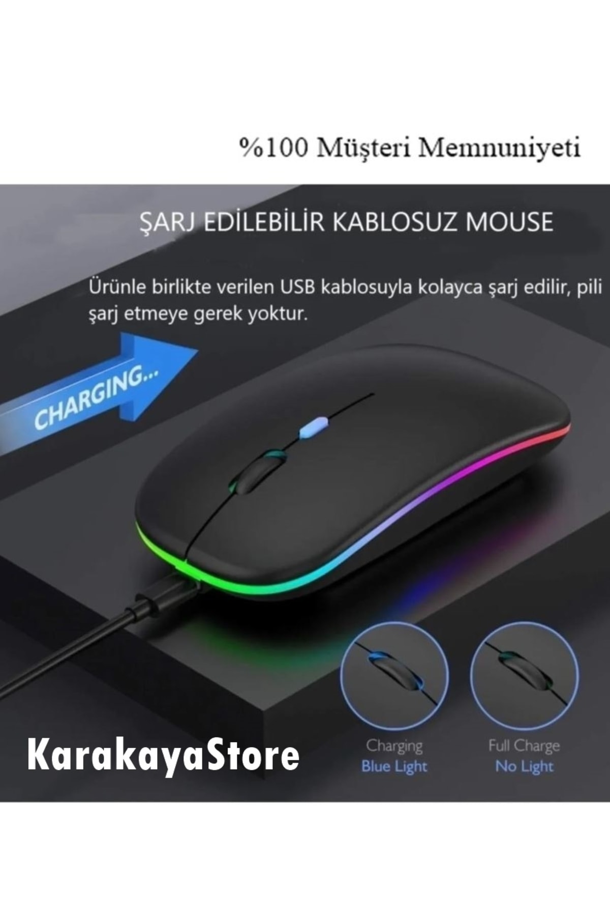KarakayaStore Osqar Kablosuz Fare Wireless Mouse 4 Tuşlu Renk Sessiz ...