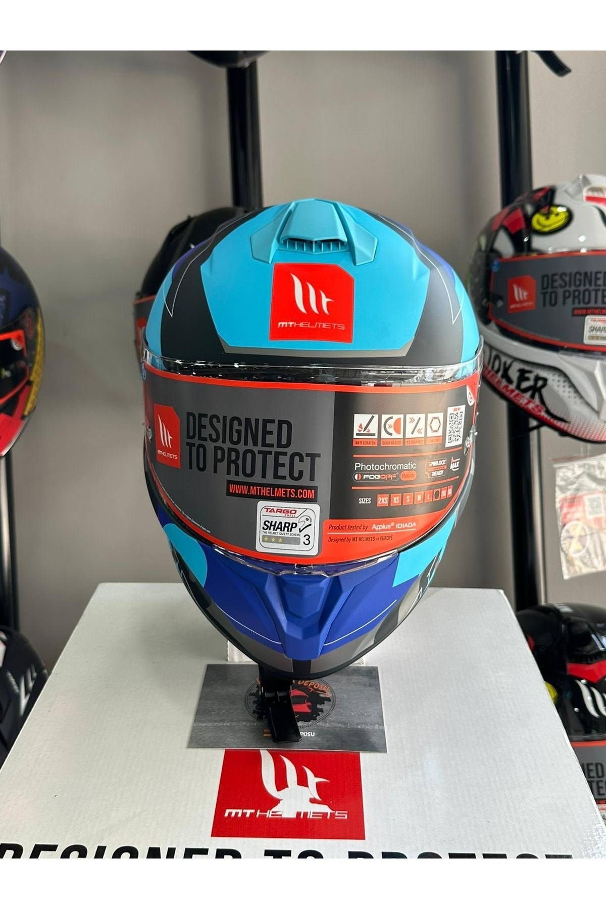 MT Helmets Targo Pro Biger B7 Matt Blue Full Face Kapalı Kask Fiyatı ...