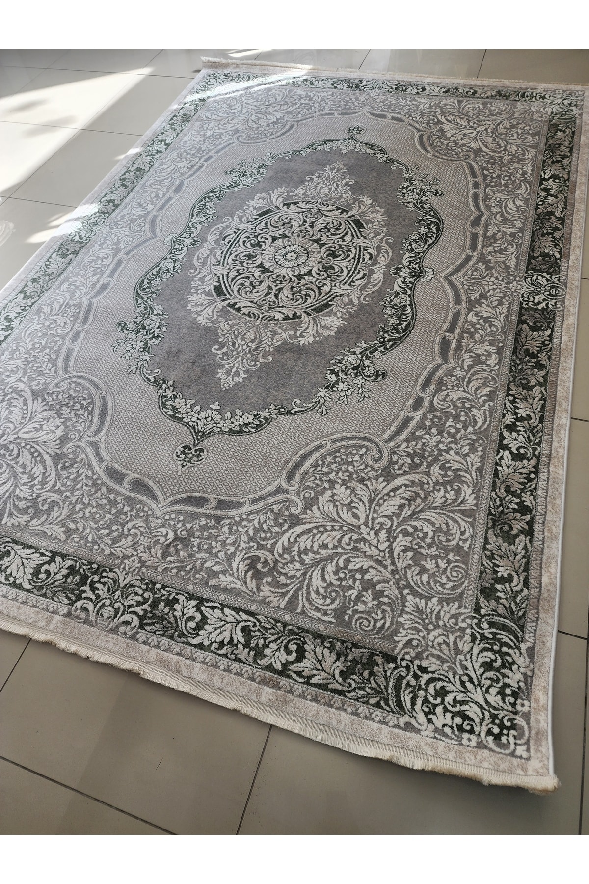 Festival Halı Bahariye Halı Ezgi B082x Gri Yeşil Modern 6 M2 Halı ...