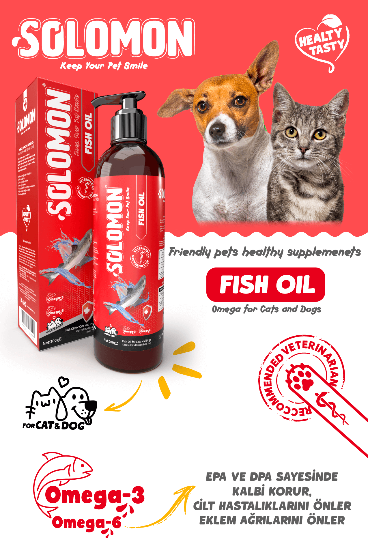 Solomon Fish Oil Ve Köpekler Omega 3 Ve 6 Içerikli Balık Yağı - Ve ...