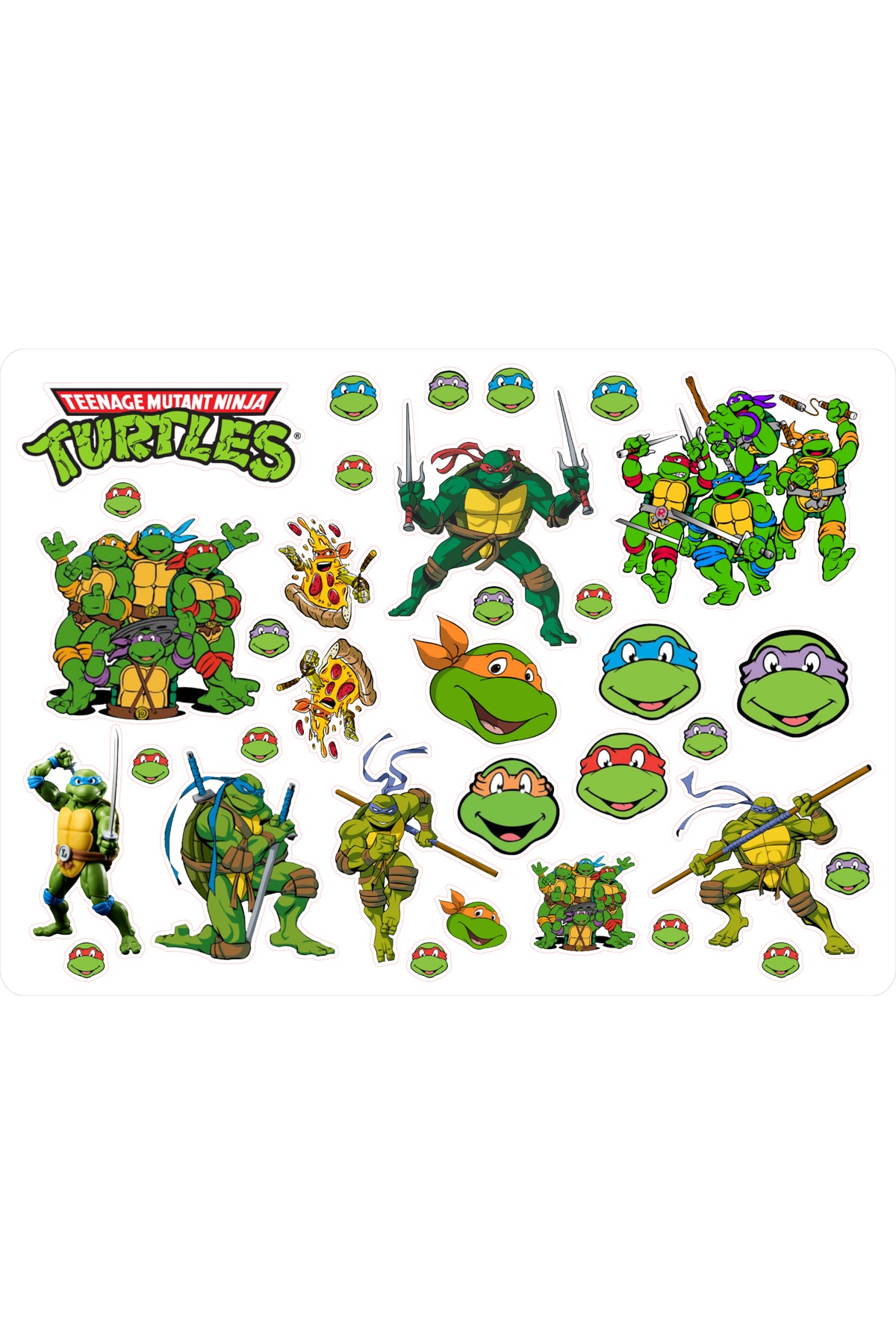 Ceres Studio Ninja Turtle Ninja Kaplumbağalar Sticker Etiket 2 Sayfa 62 Adet Etiket Fiyatı ...