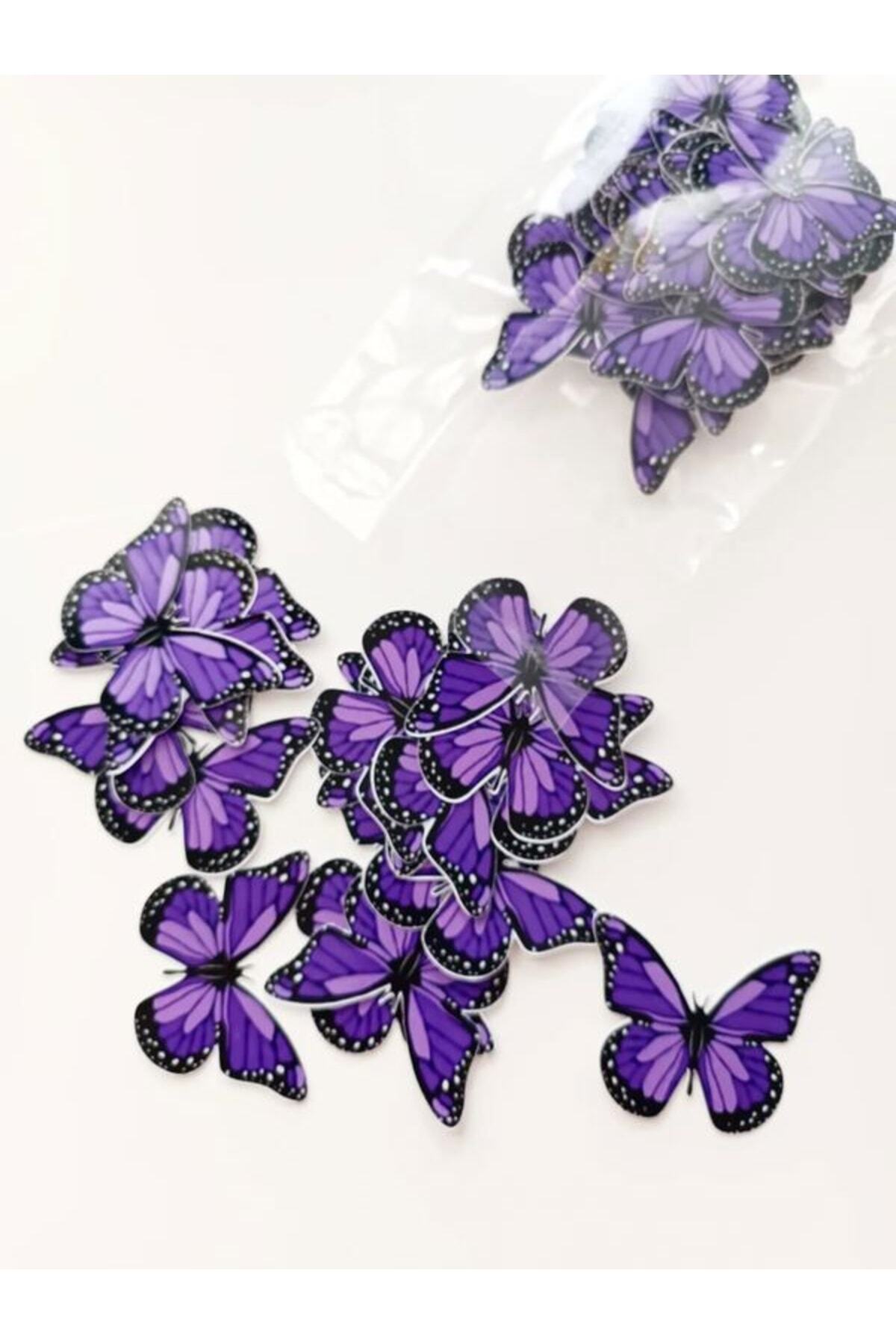 EyER Shoping Kelebek Buketi Için Parlak Kalın 220gr Fotoğraf Kağıdı Mor ...