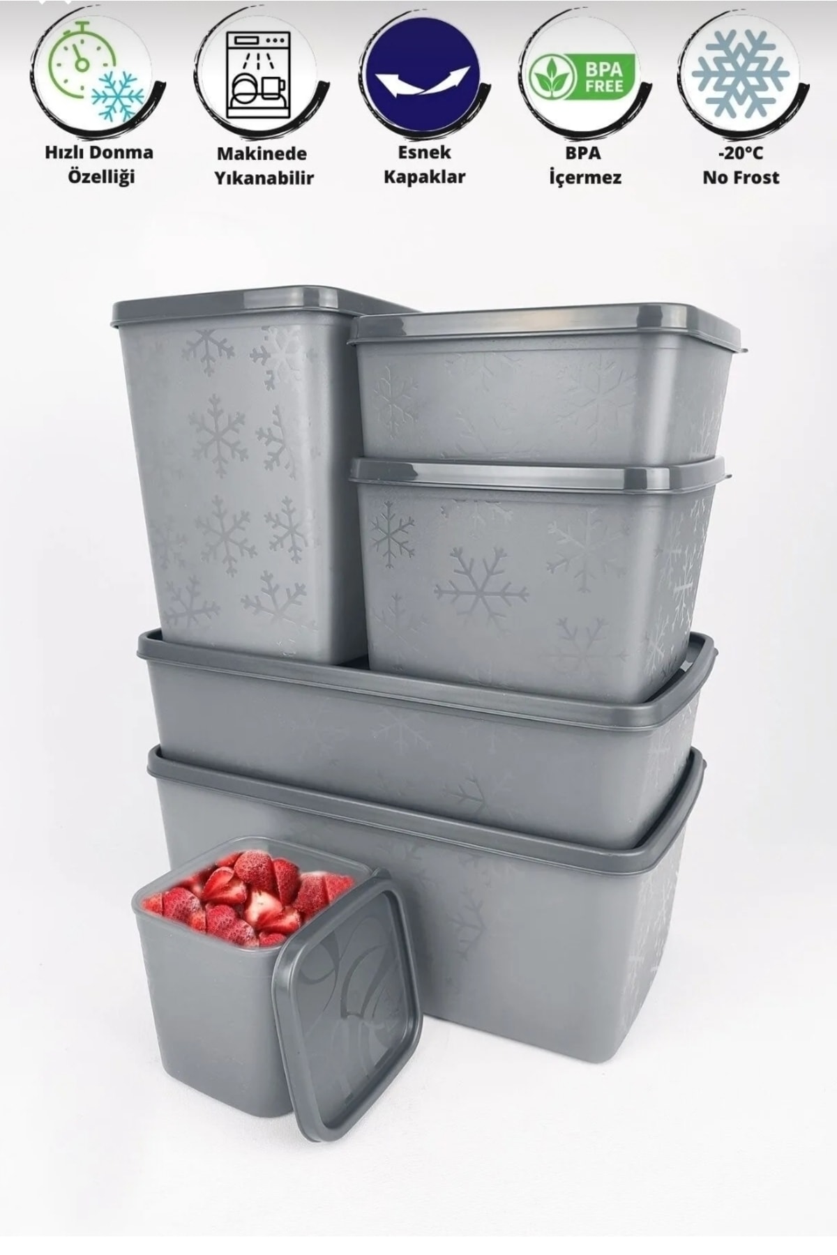 HOBBY LİFE 6'lı Alaska Derin Dondurucu Vakumlu Saklama Kabı Fiyatı, Yorumları - Trendyol