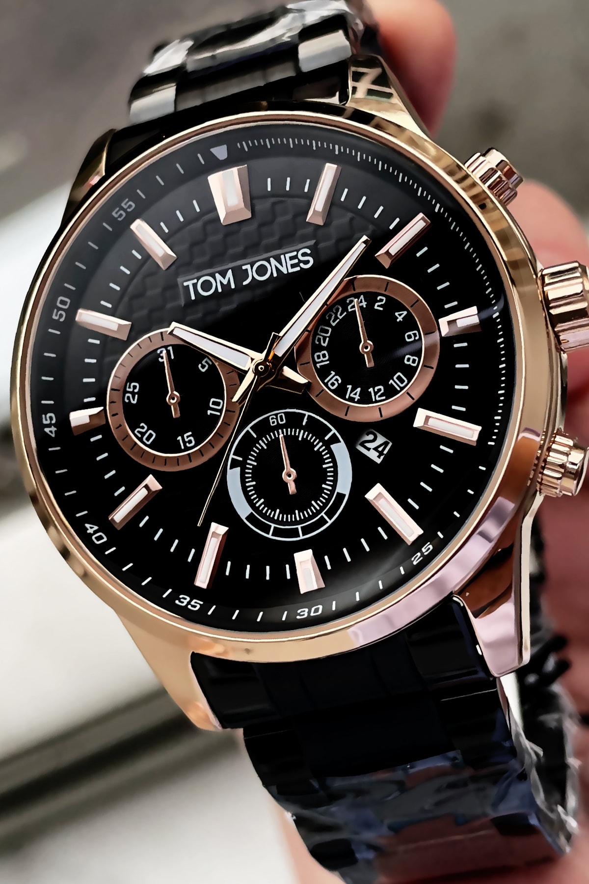 Tom Jones Siyah Çelik Kordon Erkek Kol Saati Bileklik Hediye Agr514 ...