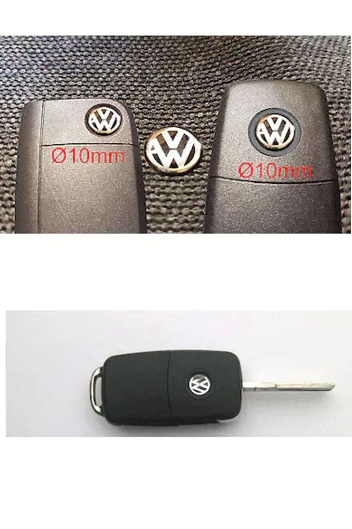 GARDENAUTO Volkswagen Anahtar Logosu 10mm Vw Kumanda Logosu (1 Adet ...
