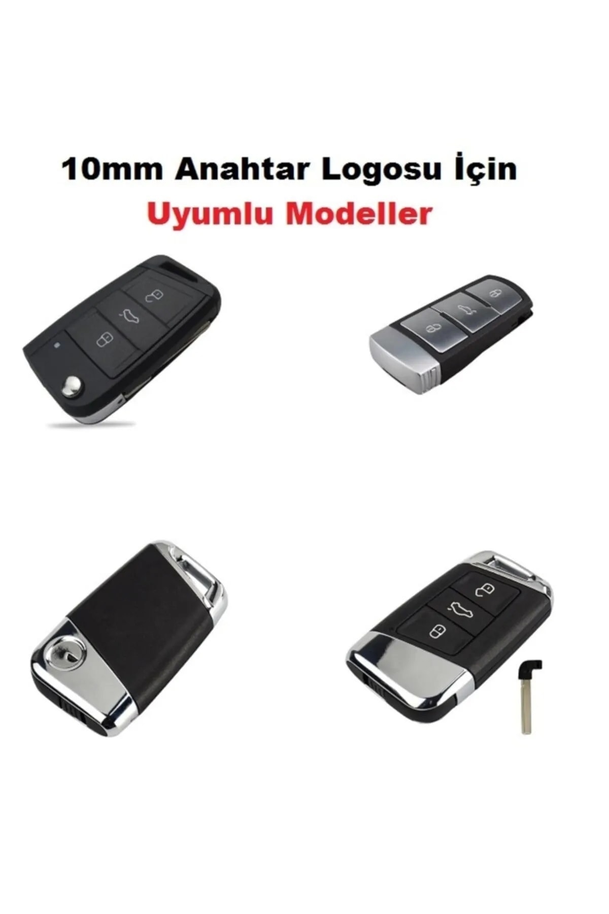 GARDENAUTO Volkswagen Anahtar Logosu 10mm Vw Kumanda Logosu (1 Adet ...