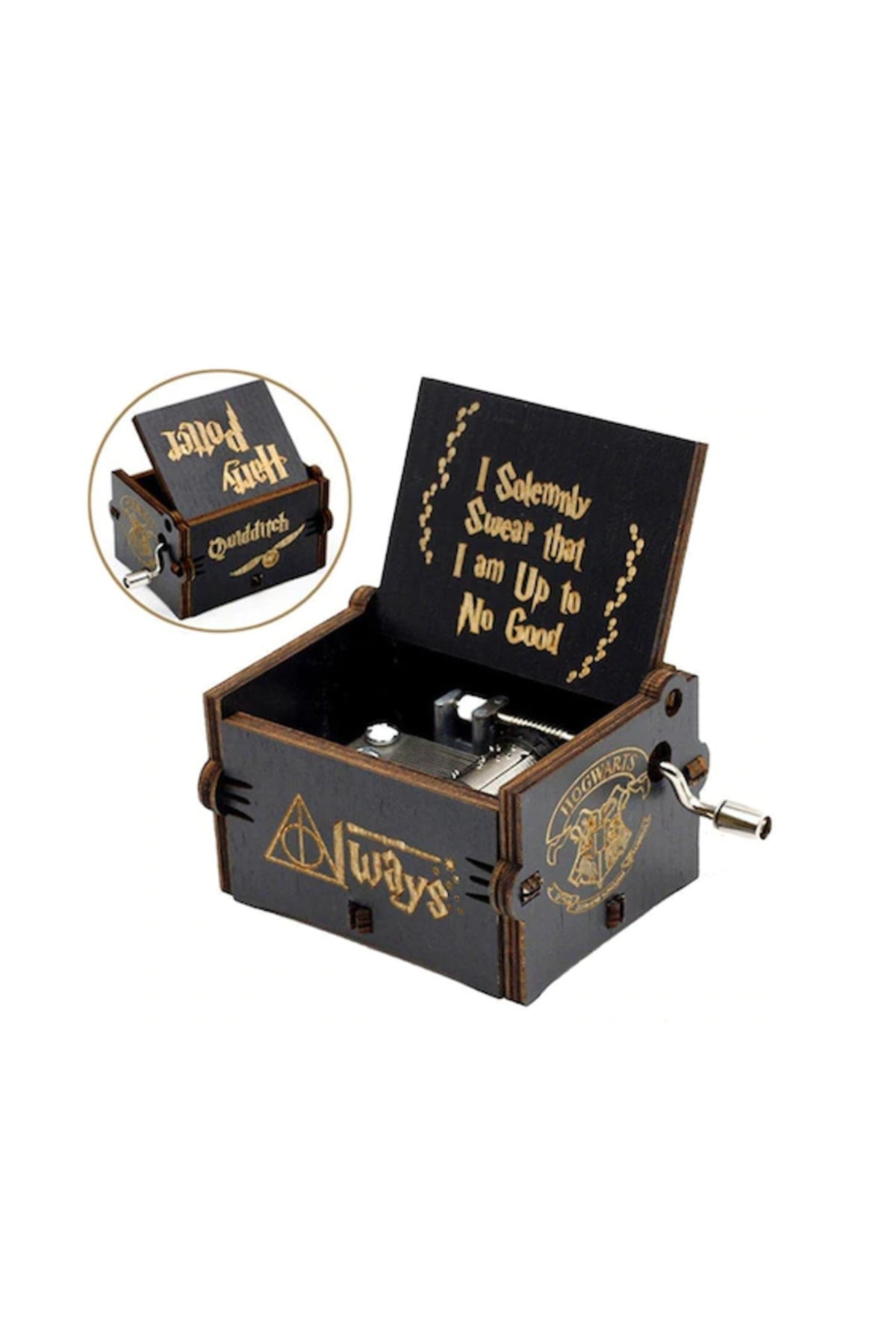 Adil Baba Dekoratif Harry Potter Mekanik Ahşap Müzik Kutusu 6.4x5.2x4 ...