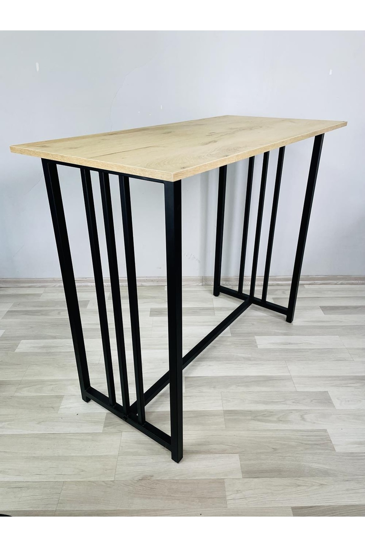 İREM Bar Tipi Masa Bar Masası Metal Ayaklı Masa Meşe - Fiyatı, Yorumları