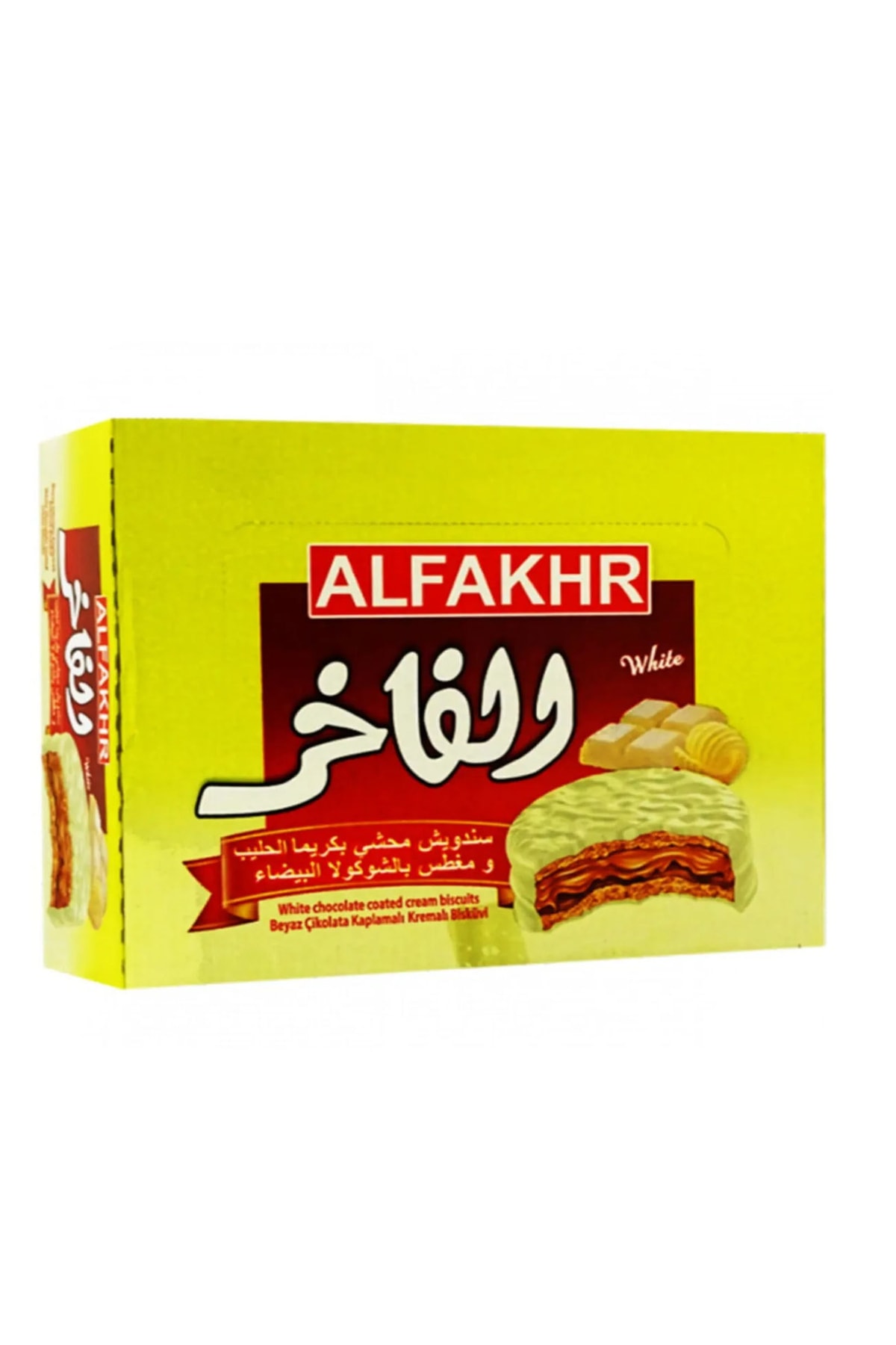 ALFAKHR Beyaz Çikolatalı Kaplamalı Bisküvi 30 Gr X24 Adet Fiyatı ...