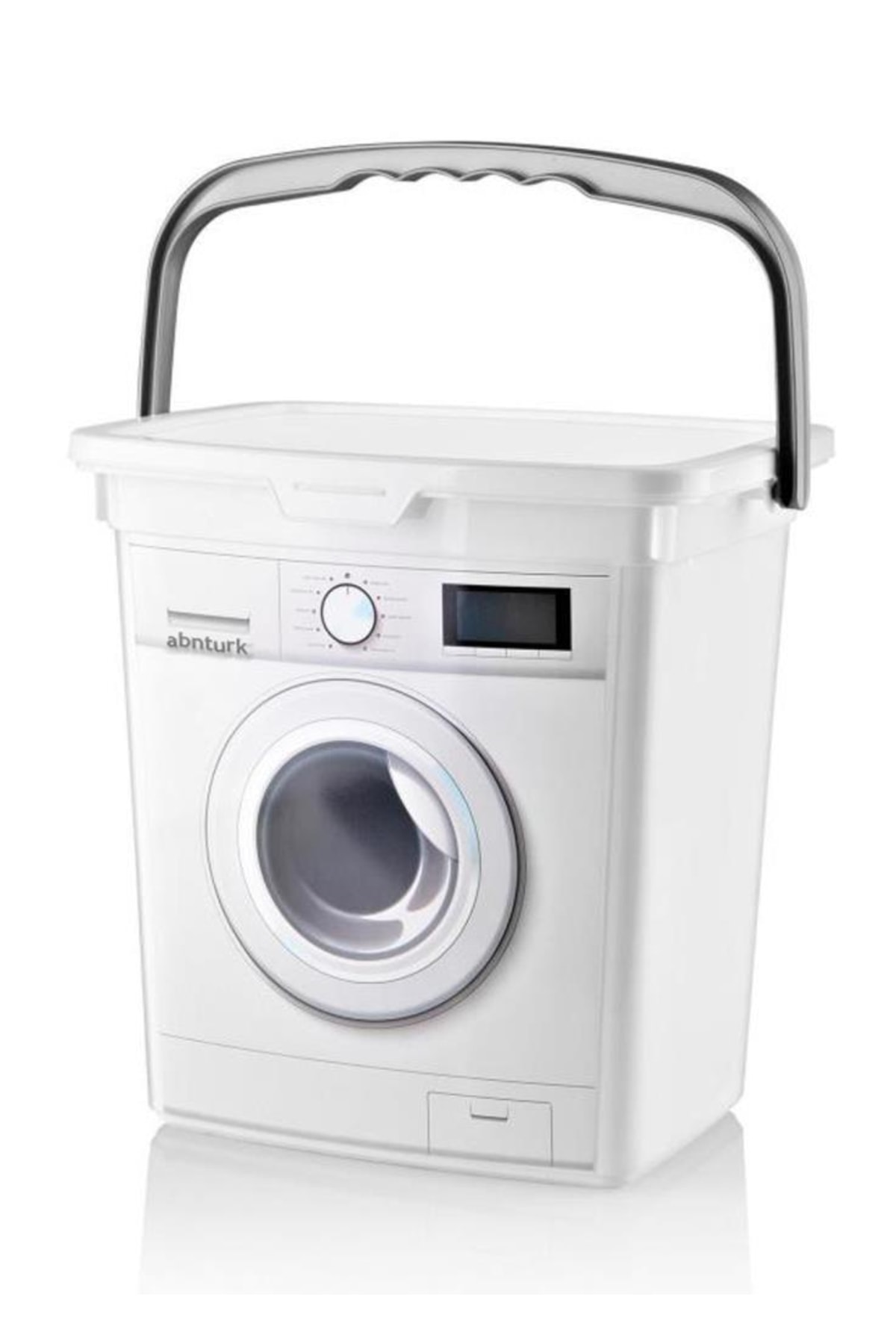 abnturk Beyaz Çamaşır Makinası Dizayn Kapaklı Kova Çok Amaçlı 6 lt ...