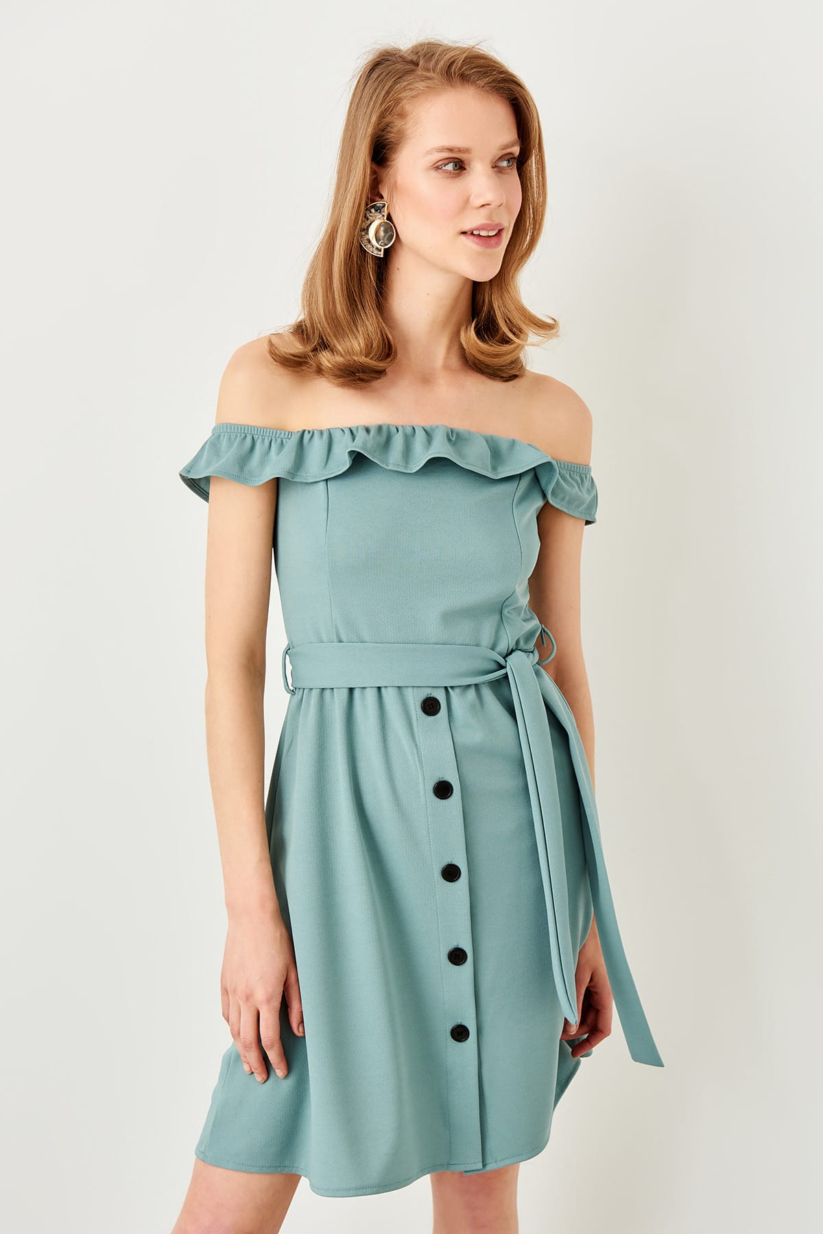 TRENDYOLMİLLA Mint Carmen Yaka Örme Elbise TWOSS19VG0183 Fiyatı, Yorumları - Trendyolmilla