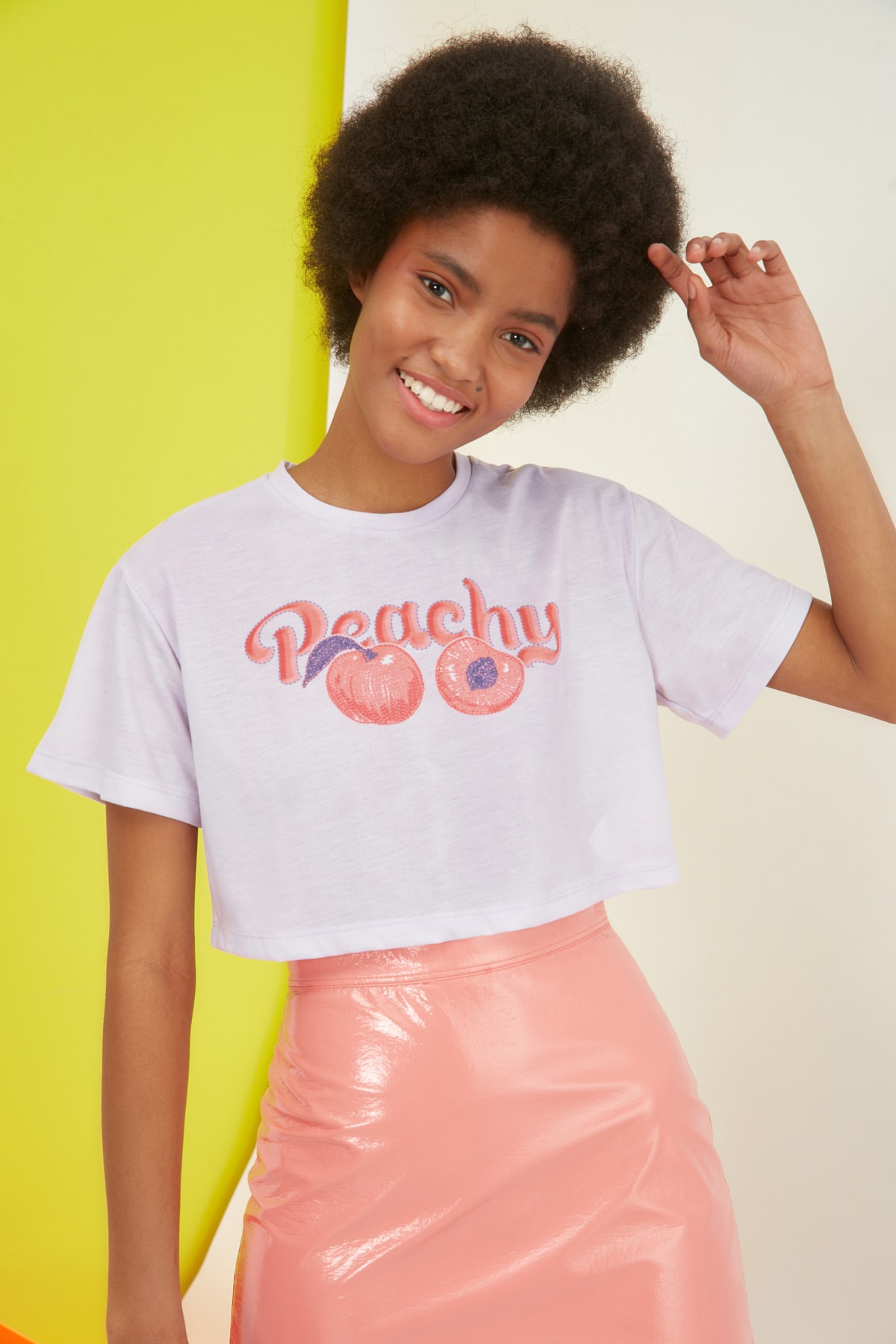 TRENDYOLMİLLA Lila Super Crop Batik Örme T-Shirt TWOSS21TS2622 Fiyatı ...