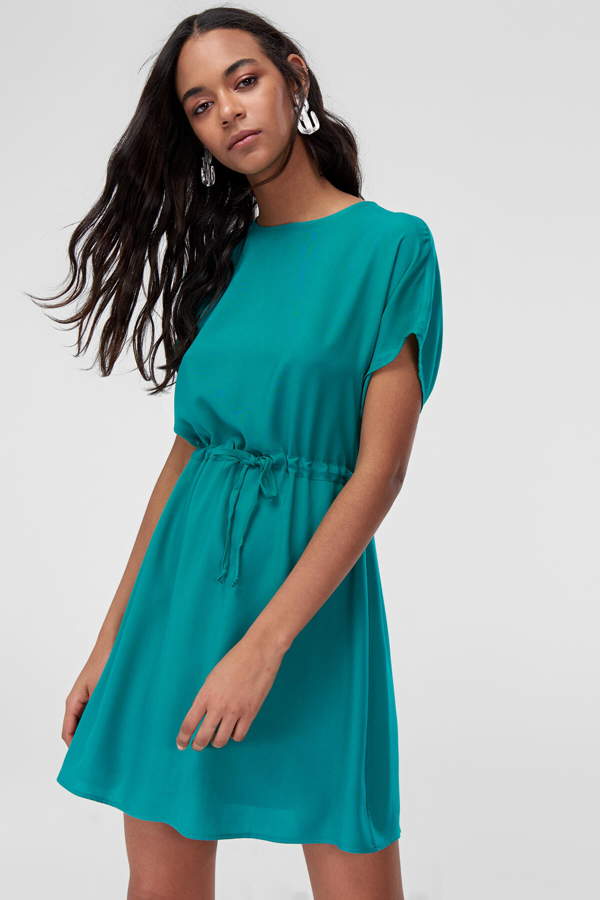 Trendyolmilla Basic - Yeşil Bağlama Detaylı Elbise TCLSS18LZ0045 Fiyatı, Yorumları - Trendyolmilla