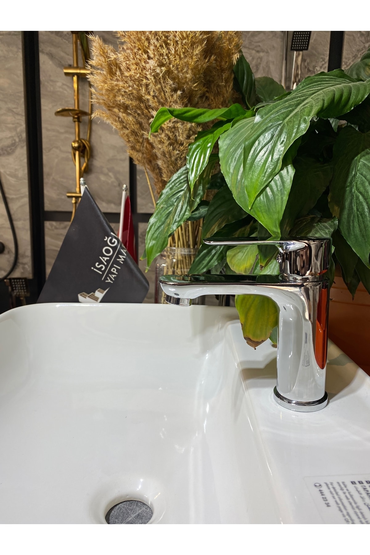 İSAOĞLU YAPI Lavabo Bataryası Gümüş Banyo Lavabo Musluğu Modern Tasarım ...