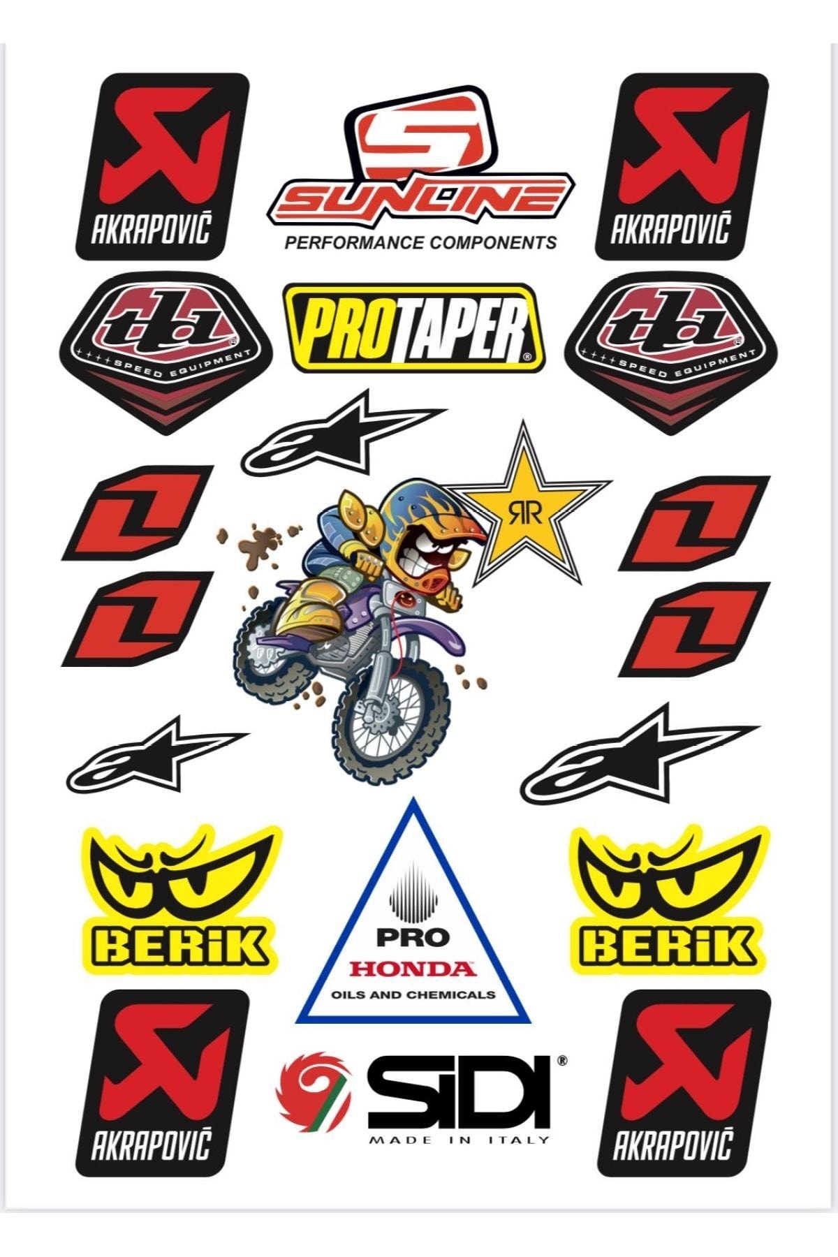 sticker Motosiklet Kask Dış Mekan Akrapovıc Protaper Çıkartma Fiyatı ...