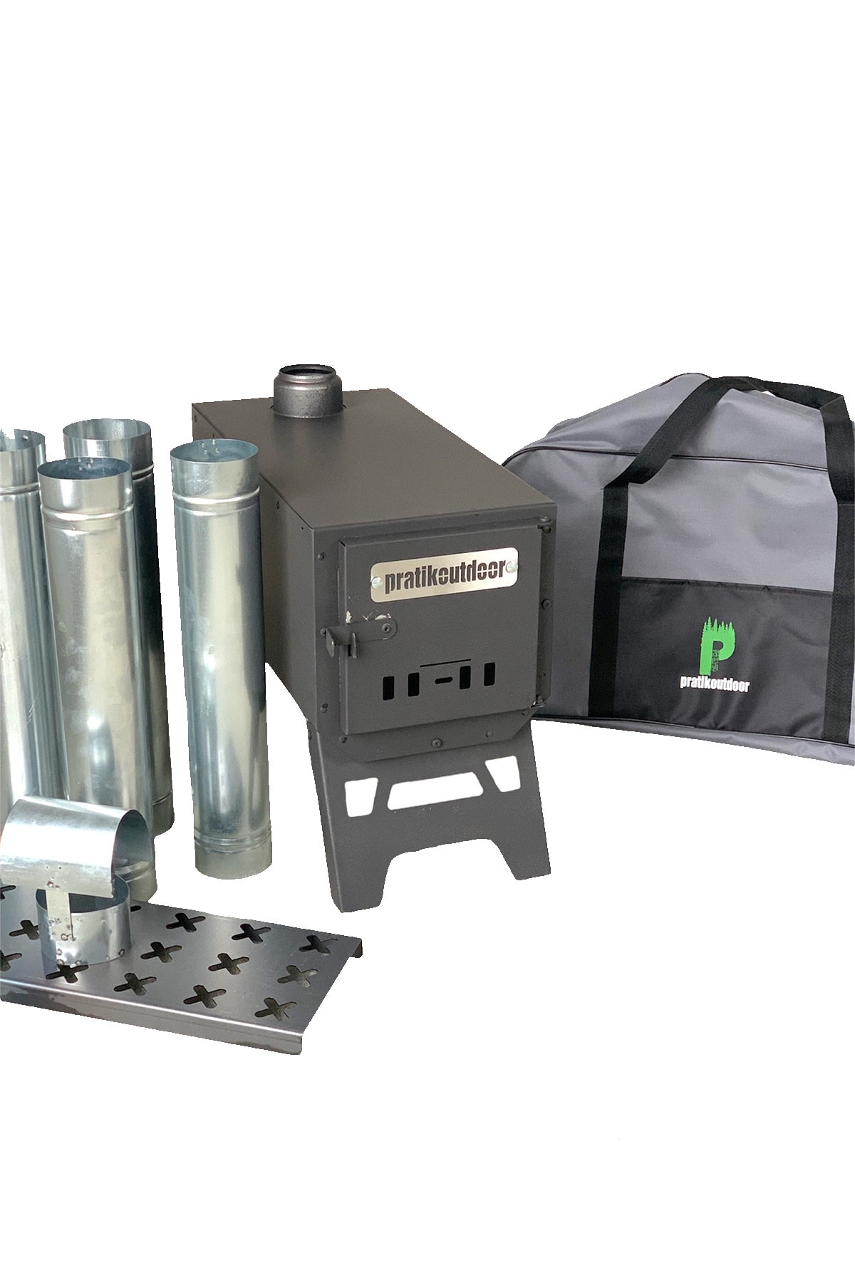 pratikoutdoor Kamp Sobası, Çadır Sobası, Katlanır Ayaklı Mini Soba ...