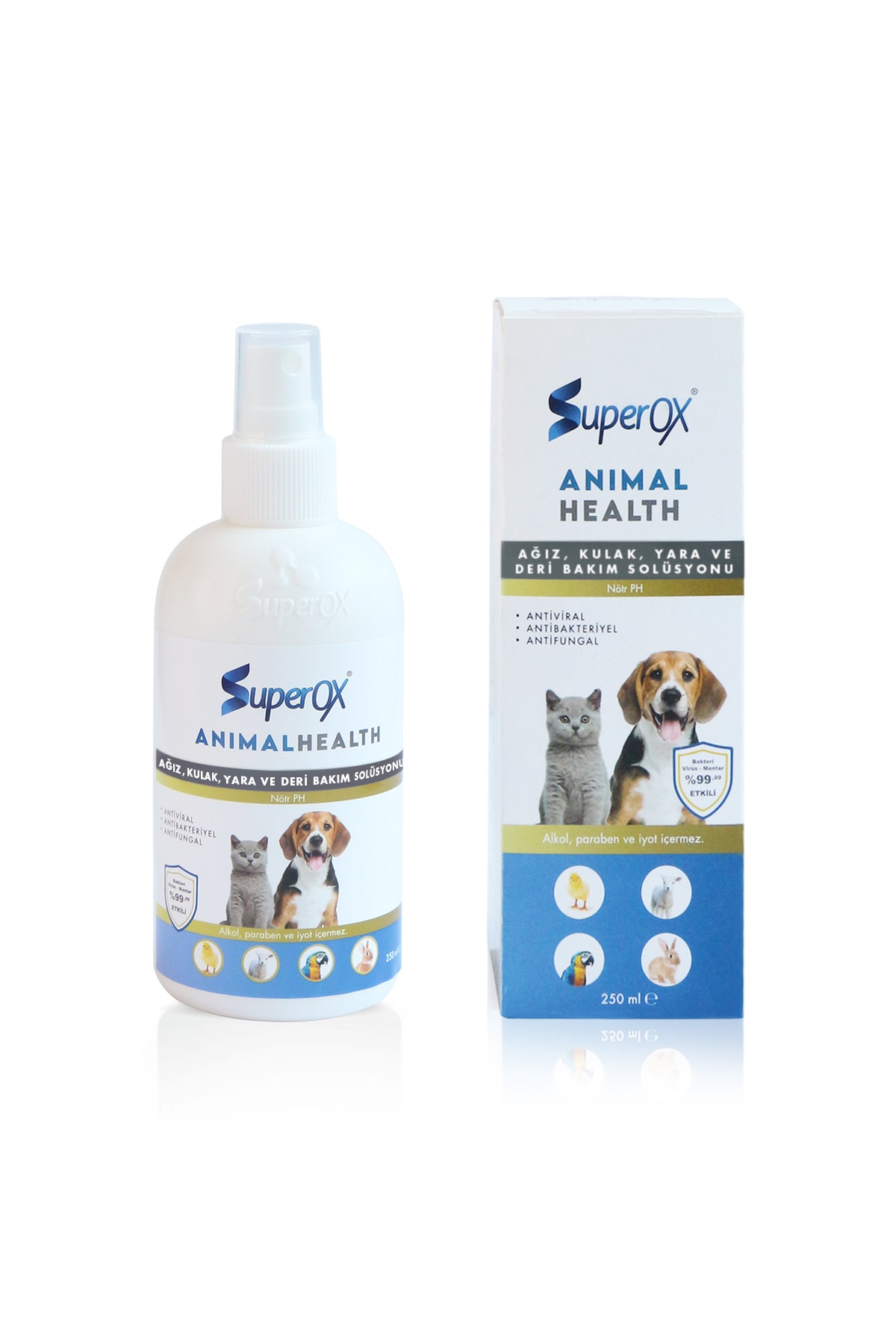 SuperOX Animal Health Ağız, Kulak, Yara Ve Deri Bakım Solüsyonu 250 Ml ...